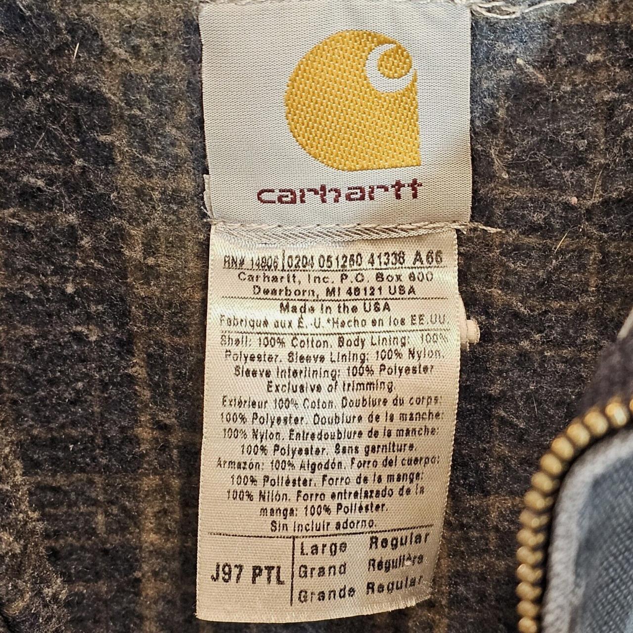Carhartt J97 PTL Detroit Jacket Grey Blanket Lined... - Depop