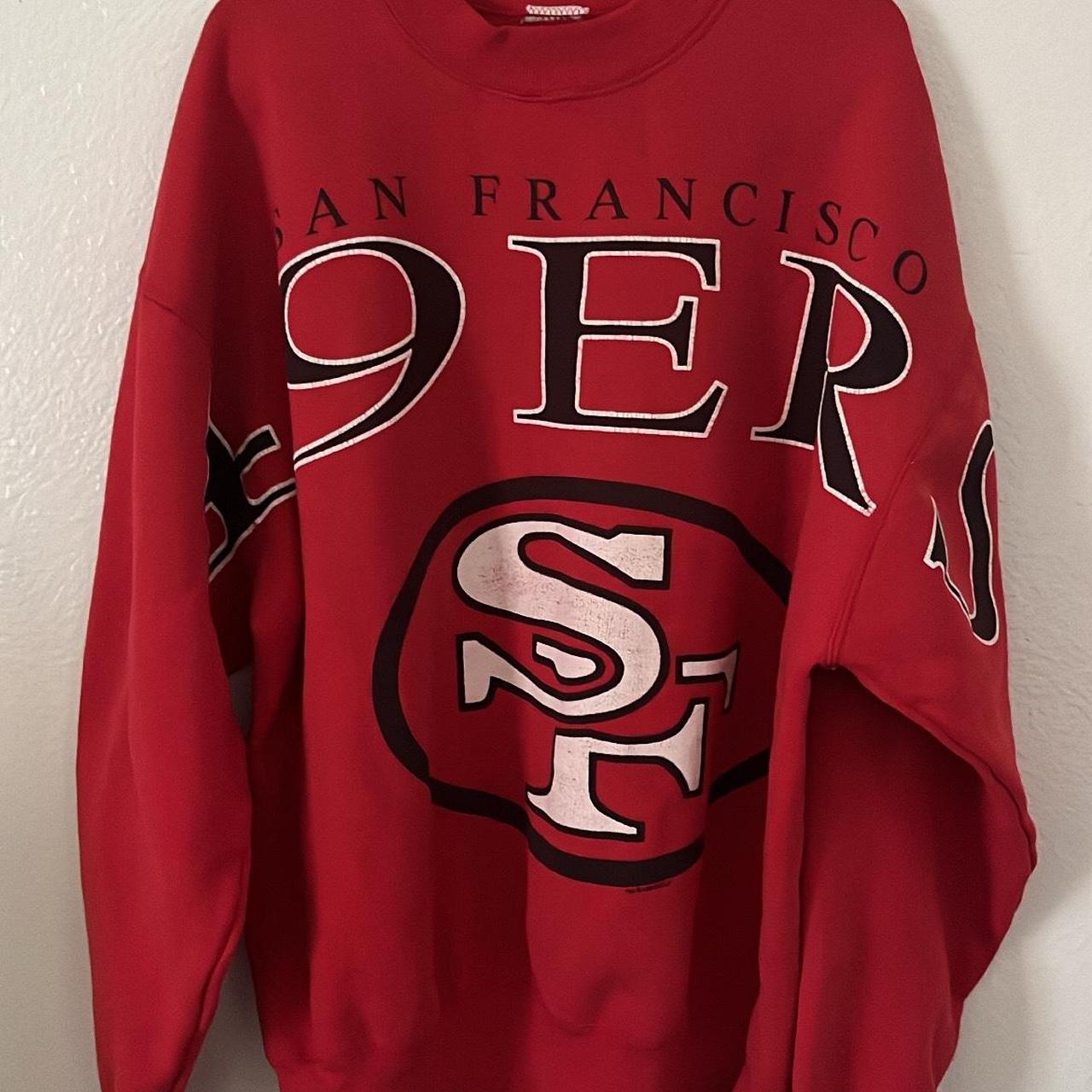 Vintage 1993 49ers crewneck Full chest logo No size... - Depop