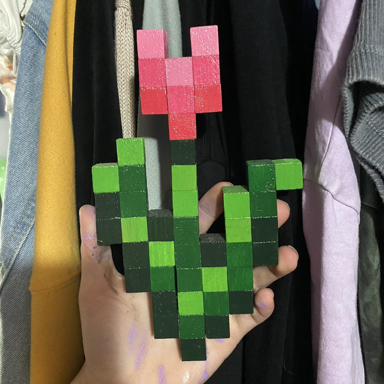 Pink Tulip Minecraft Flower Decoration! ⚠️NO PAYPAL... - Depop