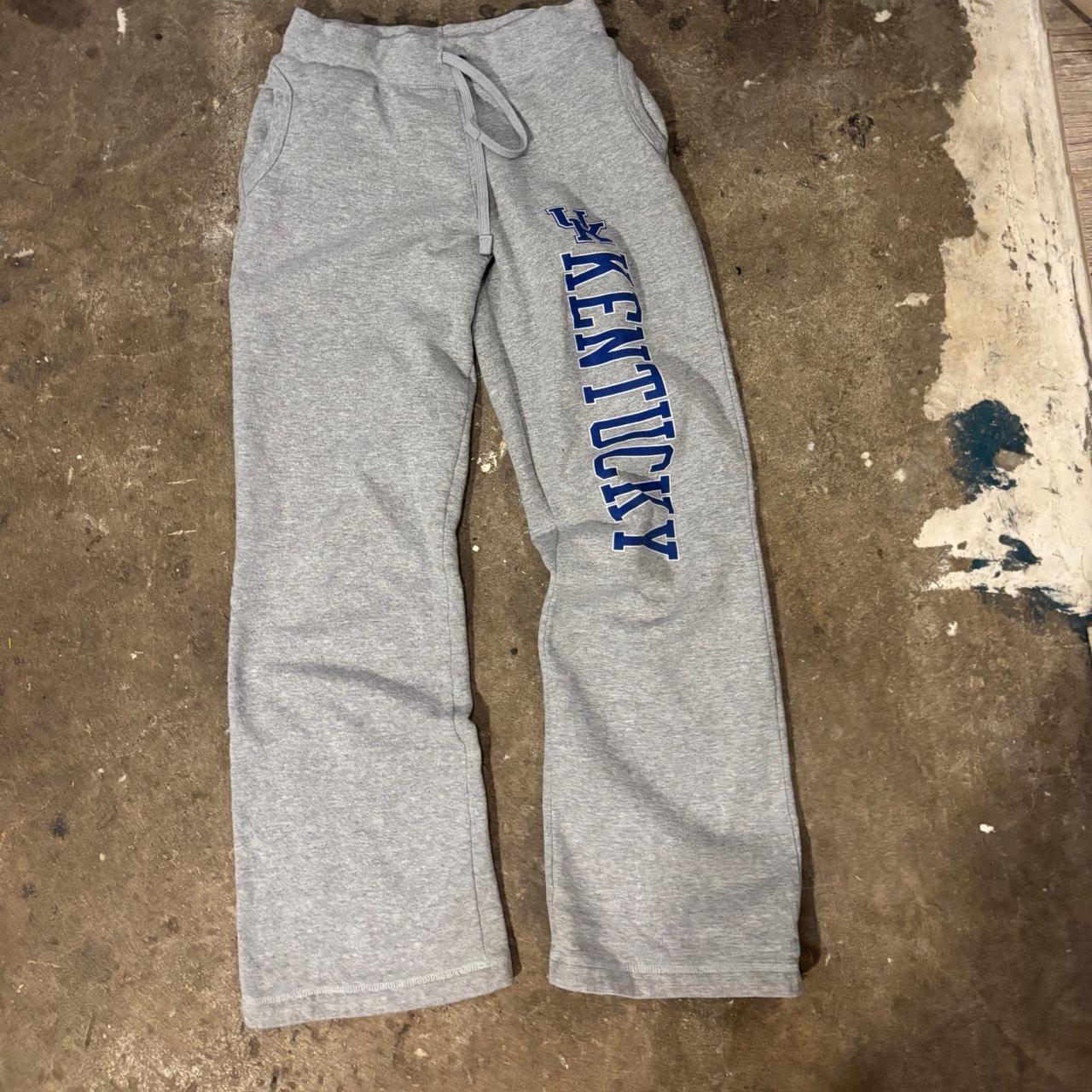 baggy uncuffed university of kentucky sweatpants... | Depop