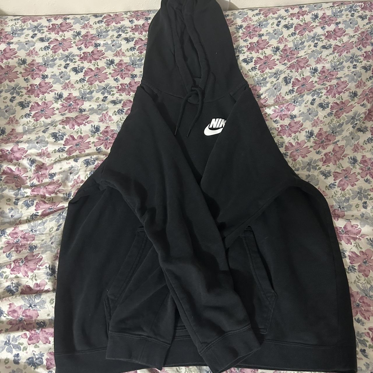 large black nike hoodie -worn a few times - Depop