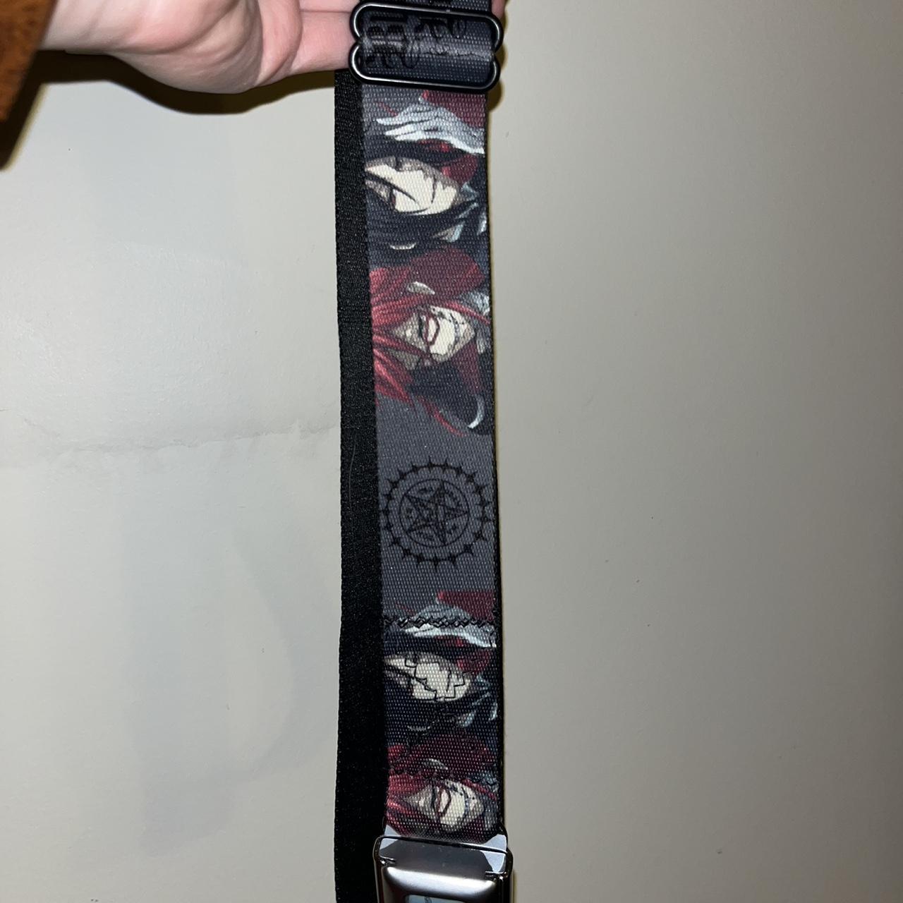 Black Butler seatbelt style belt Size is 27” max... - Depop