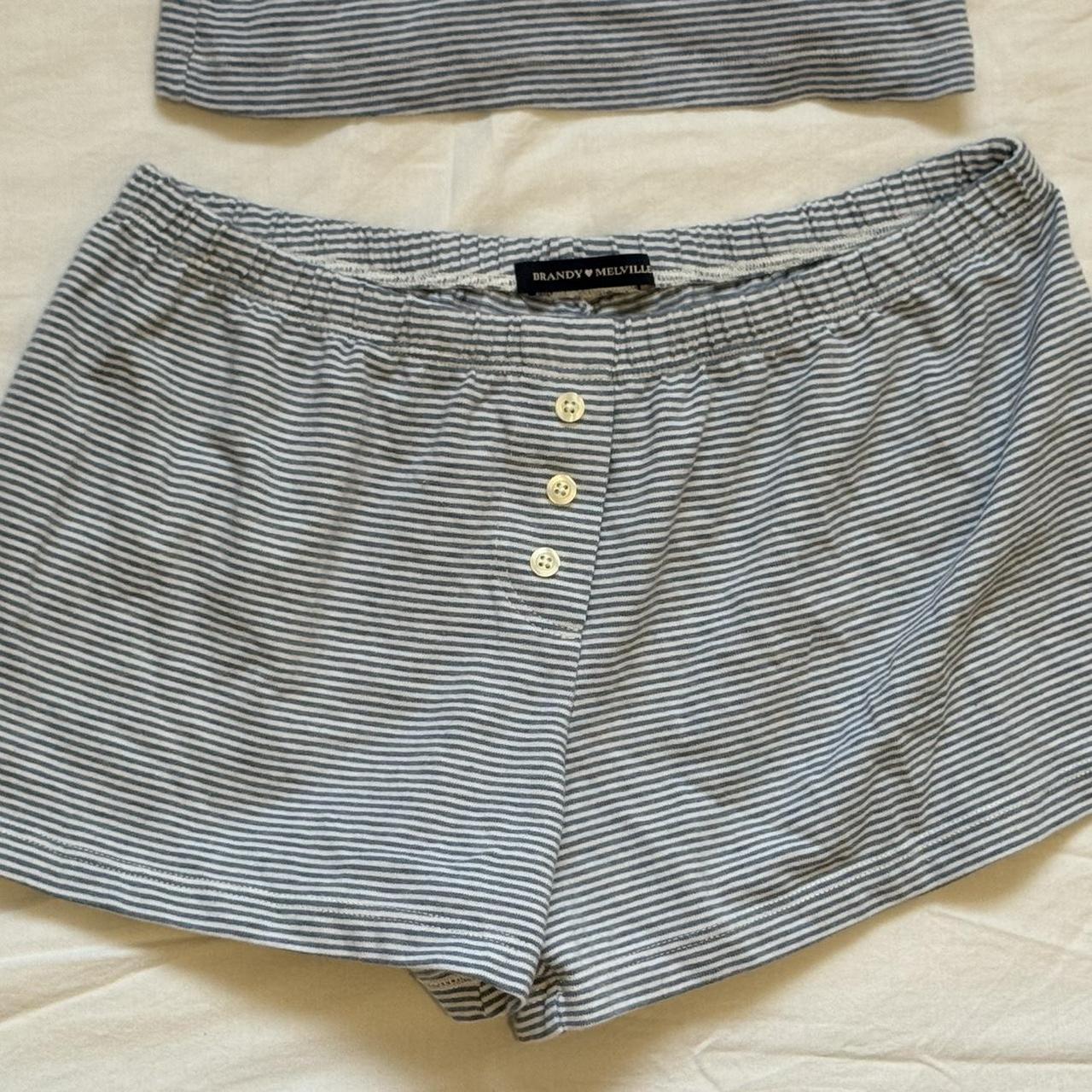 Brandy Melville striped pj set 💙 (never worn)... - Depop