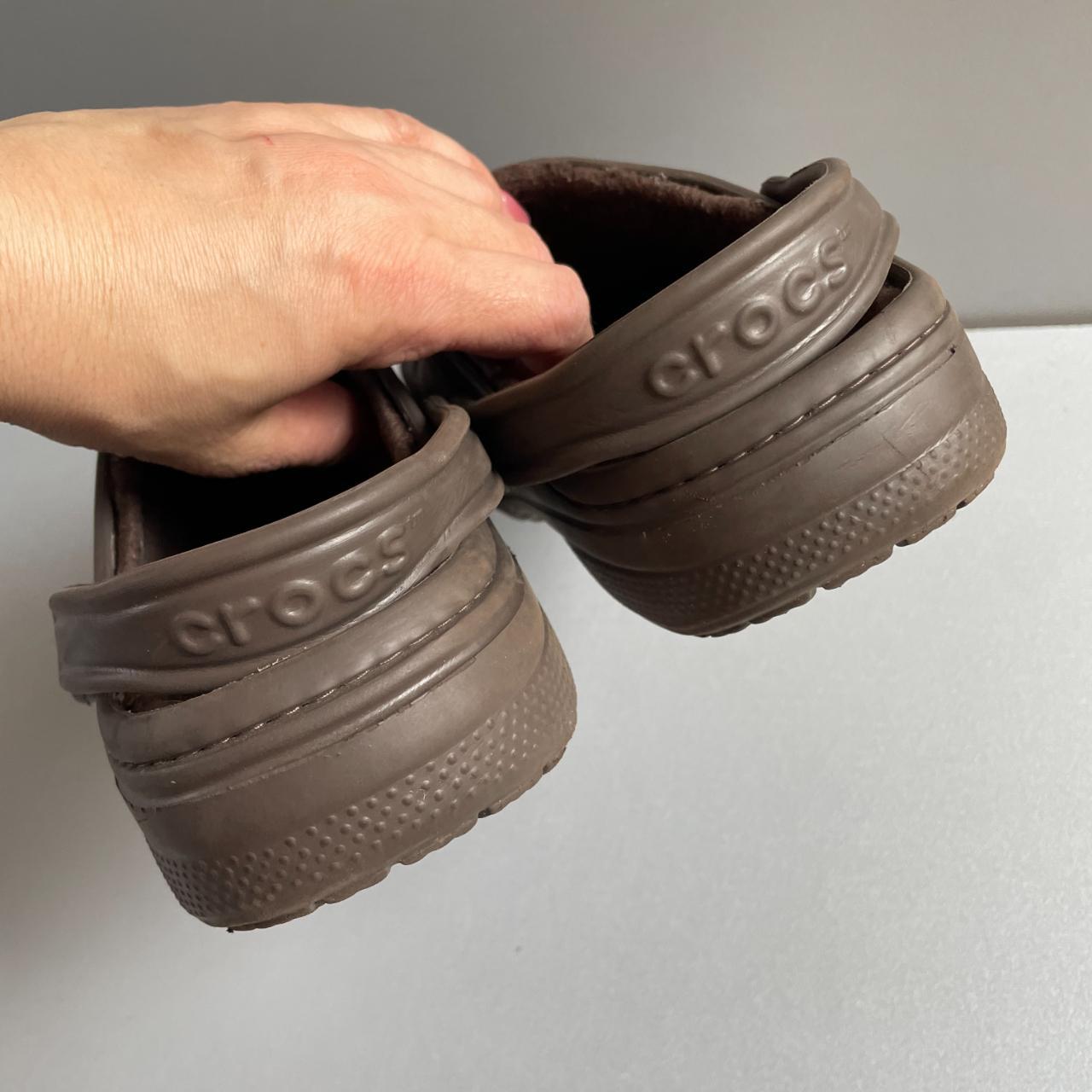 unisex Crocs Baya lined brown clogs M5W7 uk 4-5 eur... - Depop
