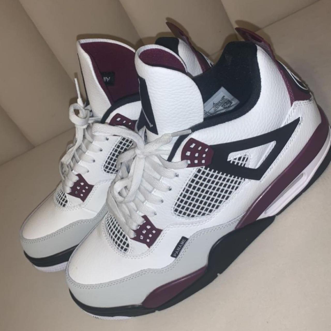 PSG Jordan 4s only used once basically brand new... - Depop
