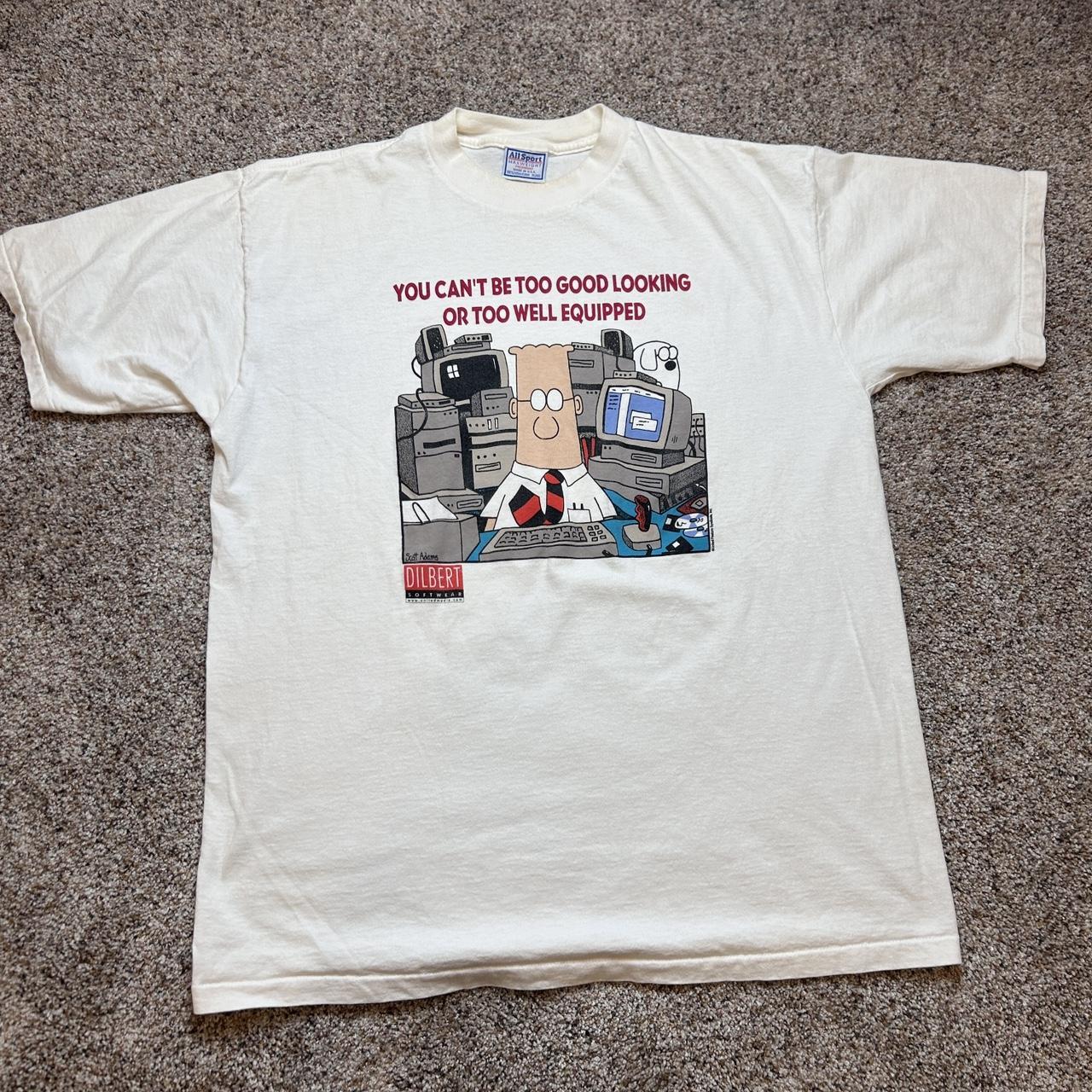 Size XL- 90s Single Stitch All Sport Dilbert You... - Depop