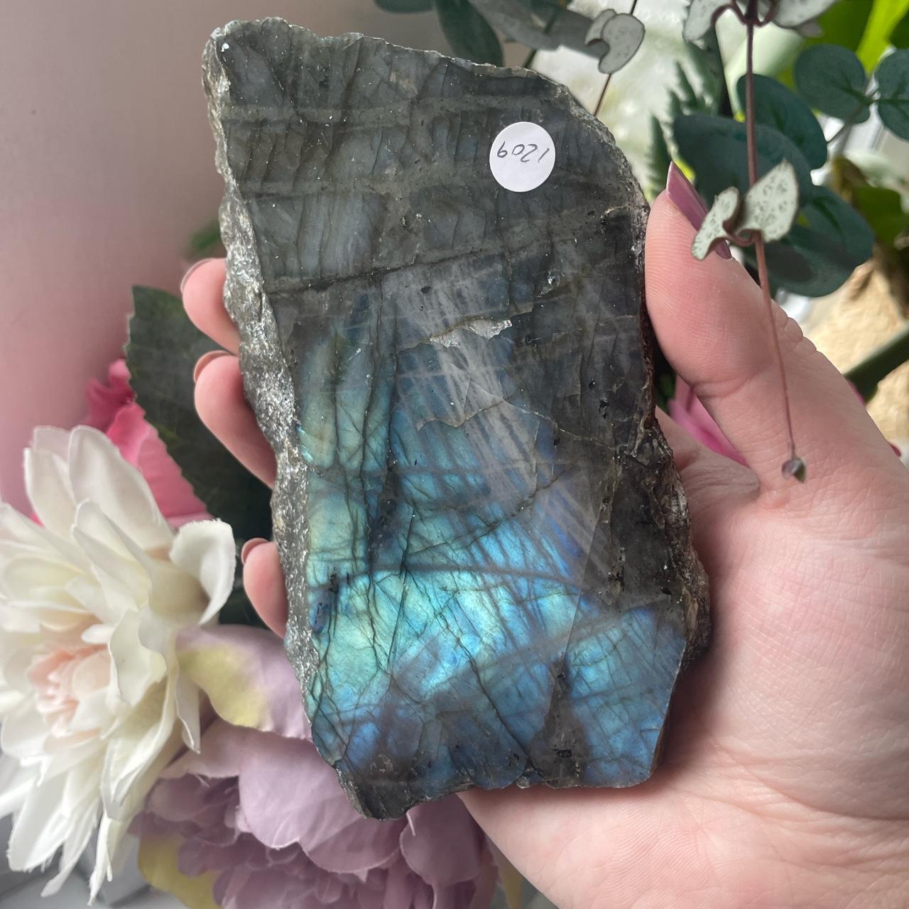 Labradorite crystal slab 1209 250g #labradorite... - Depop