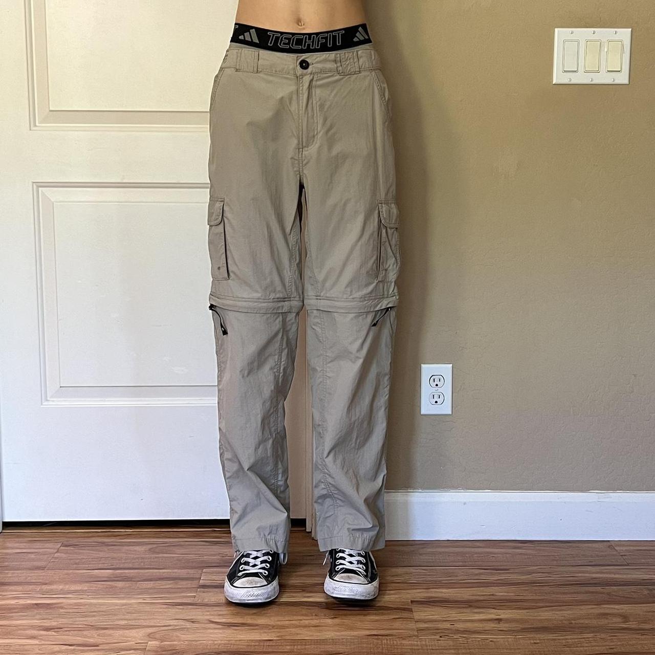 Y2K Beige Lightweight Convertible Cargo... - Depop