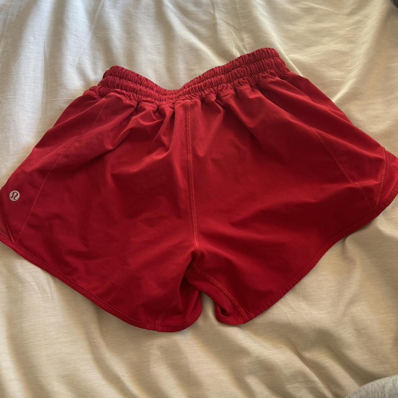 Lululemon running shorts Red Super comfy just don’t... - Depop
