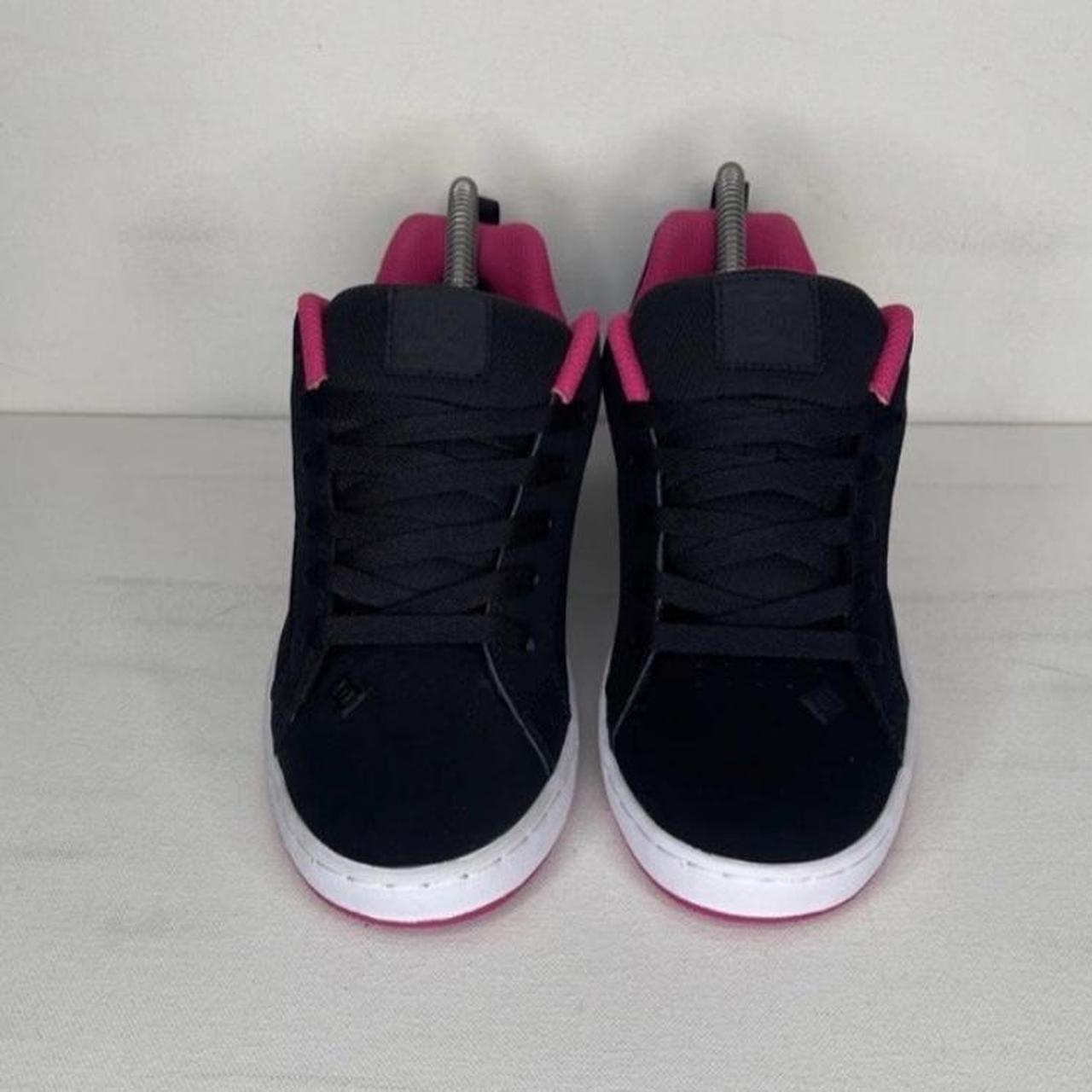 NWT y2k dc court graffik pink and black shoe skate... - Depop