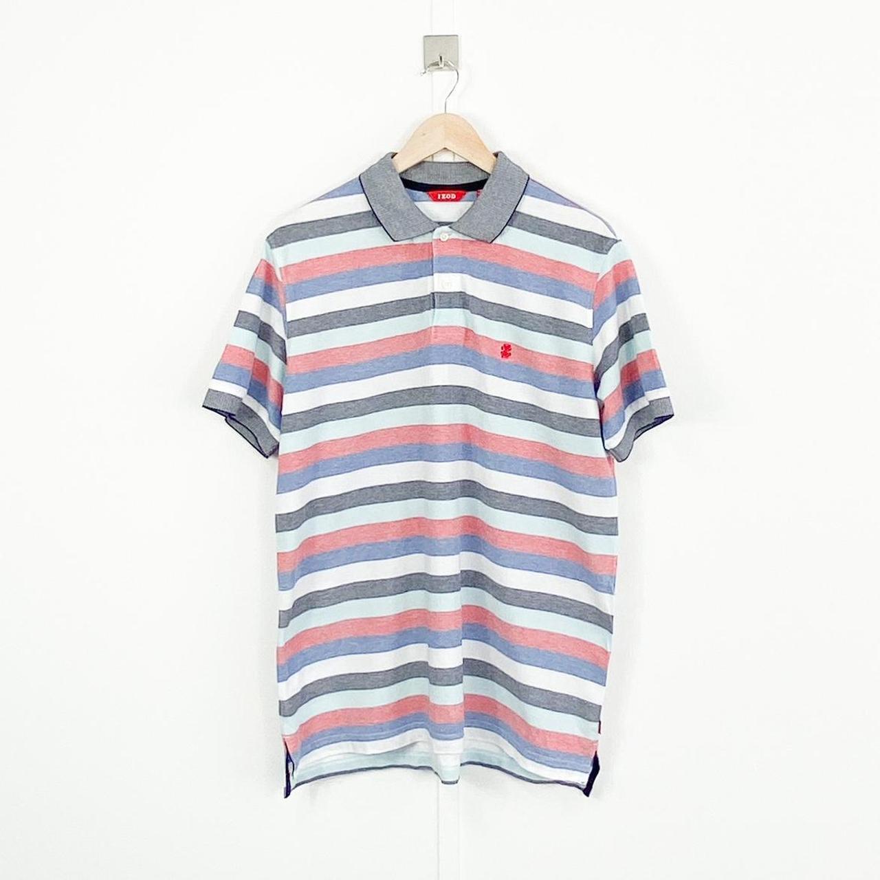 Vintage IZOD Polo Shirt - Men’s L - Striped 23”... - Depop