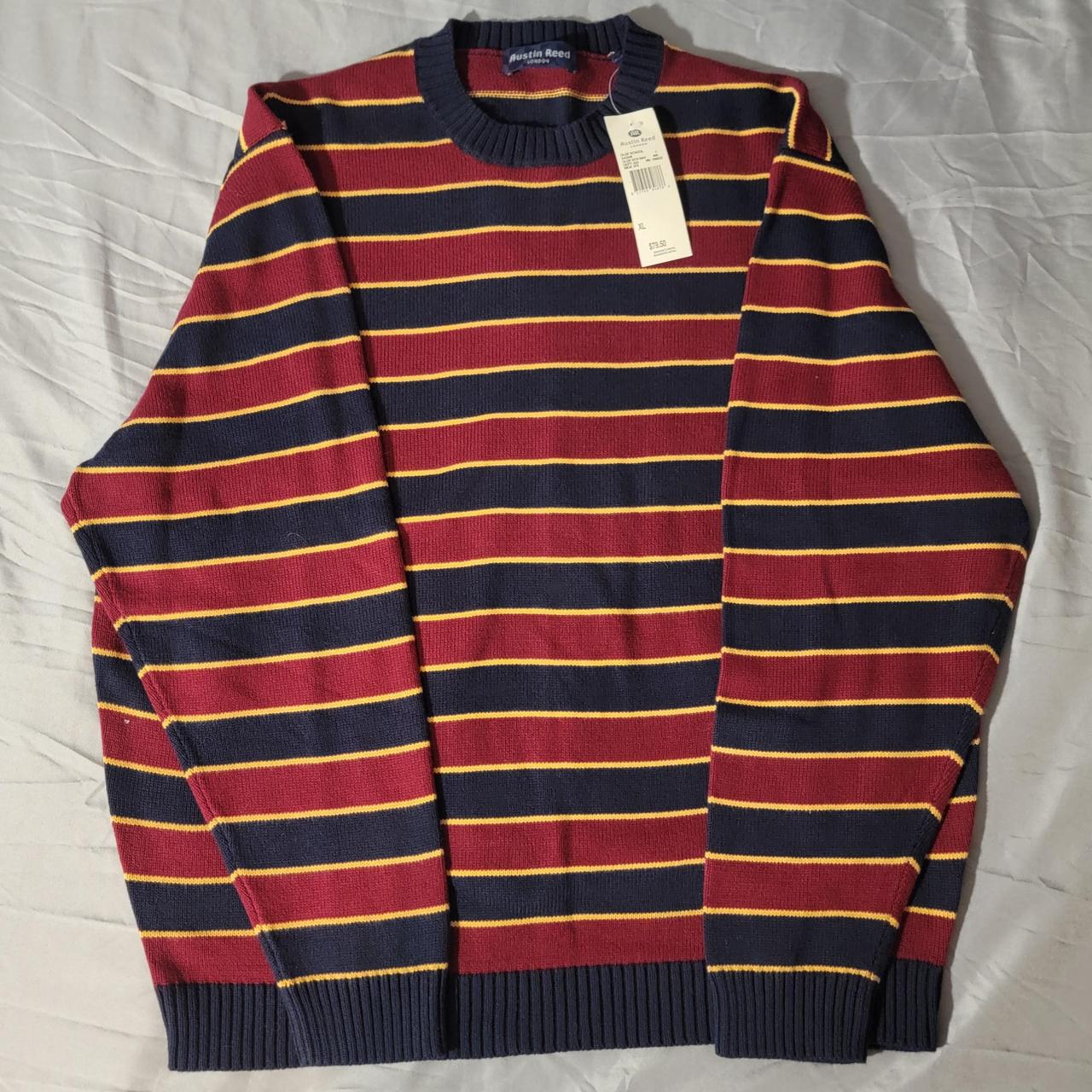 Vintage Austin Reed striped sweater. XL, "olde... - Depop