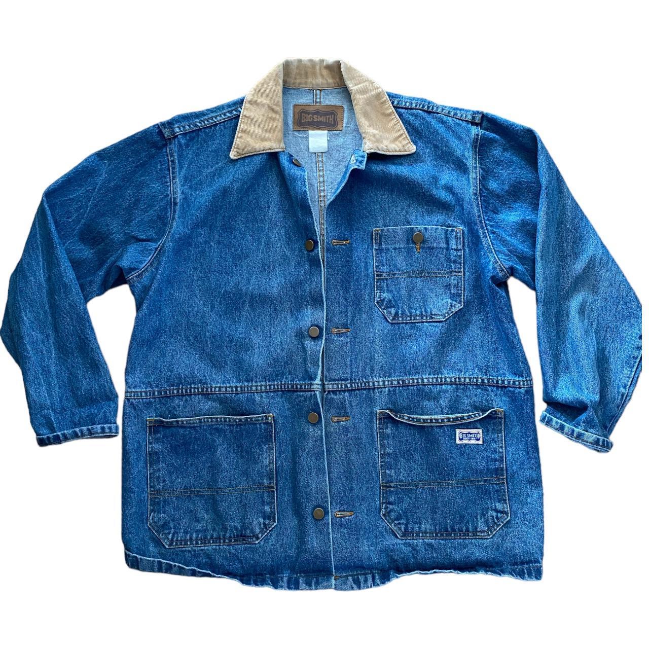 Vintage Jean Jacket Big Smith, size Large Corduroy... - Depop