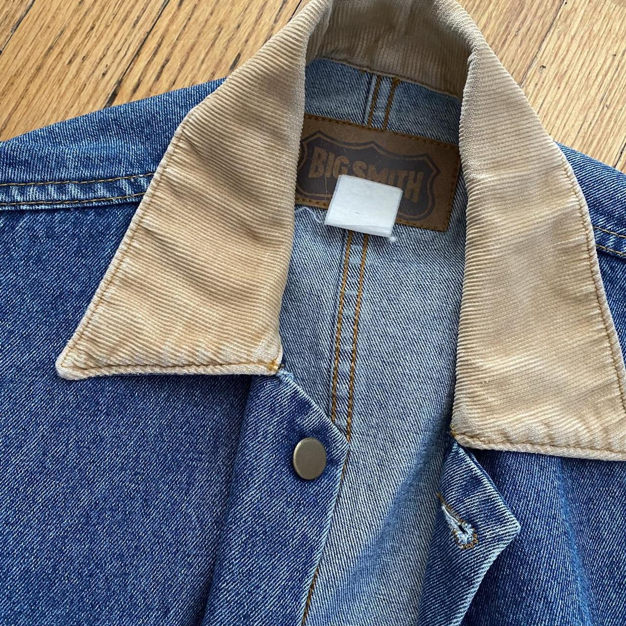 Vintage Jean Jacket Big Smith, size Large Corduroy... - Depop