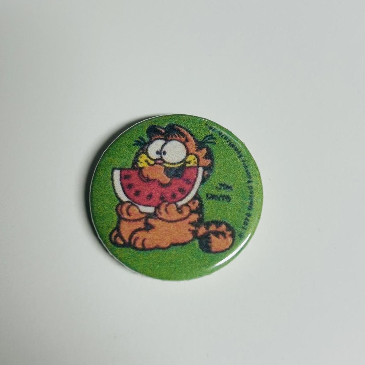 garfield watermelon pin 🍉 1.25 in/32 mm #garfield... | Depop