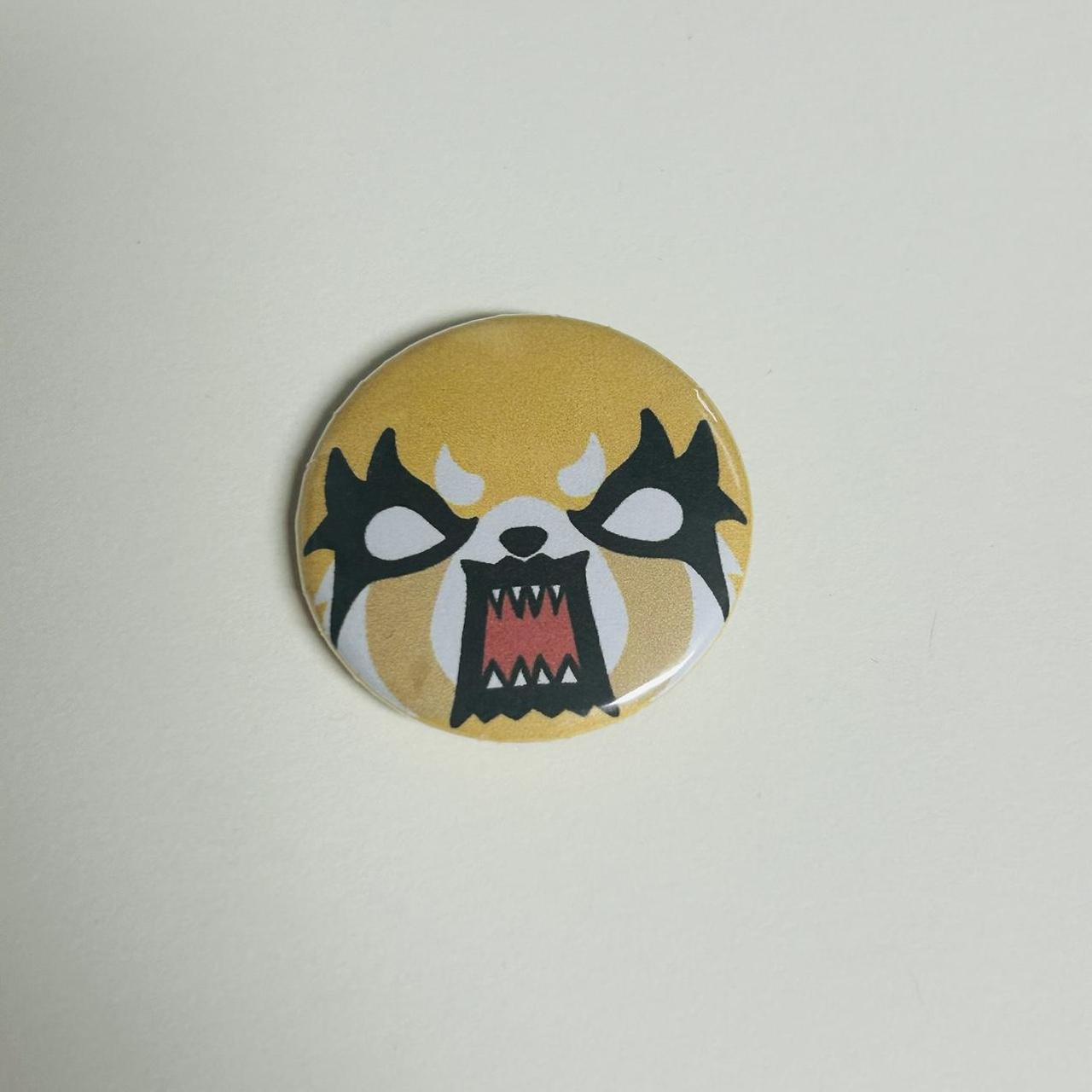 aggretsuko pin ⭐️ 1.25 in/32 mm #pin #aggretsuko - Depop