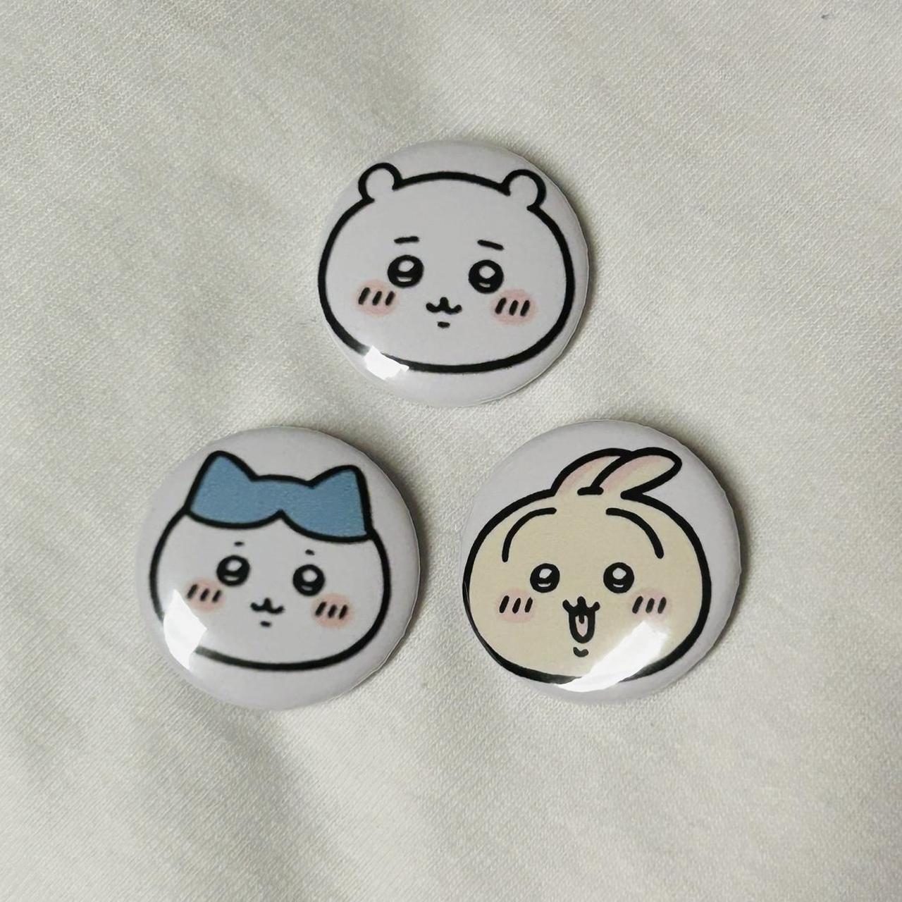 chiikawa usagi hachiware pins set of 3 1.25 in/32... | Depop