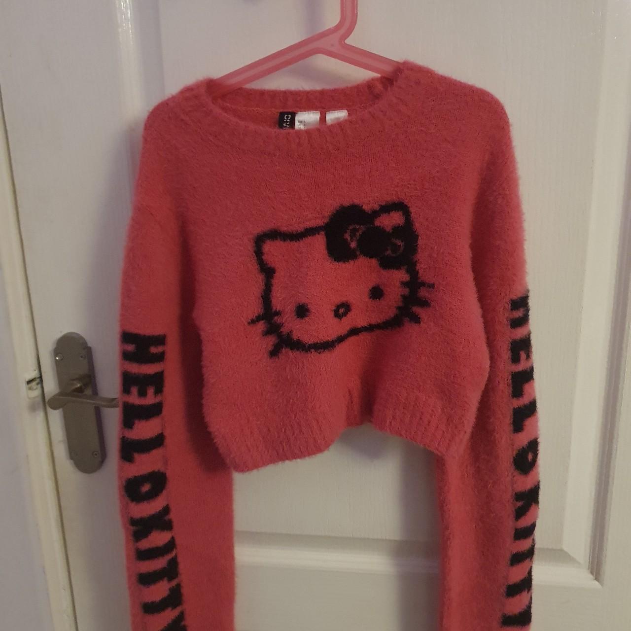 hot pink hello kitty sweater size... - Depop