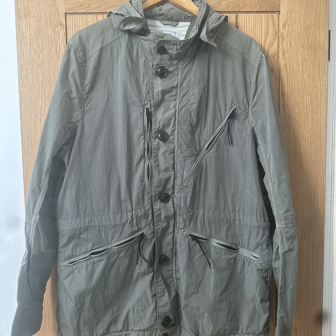 CP Company khaki green jacket with hood and goggles... | Depop