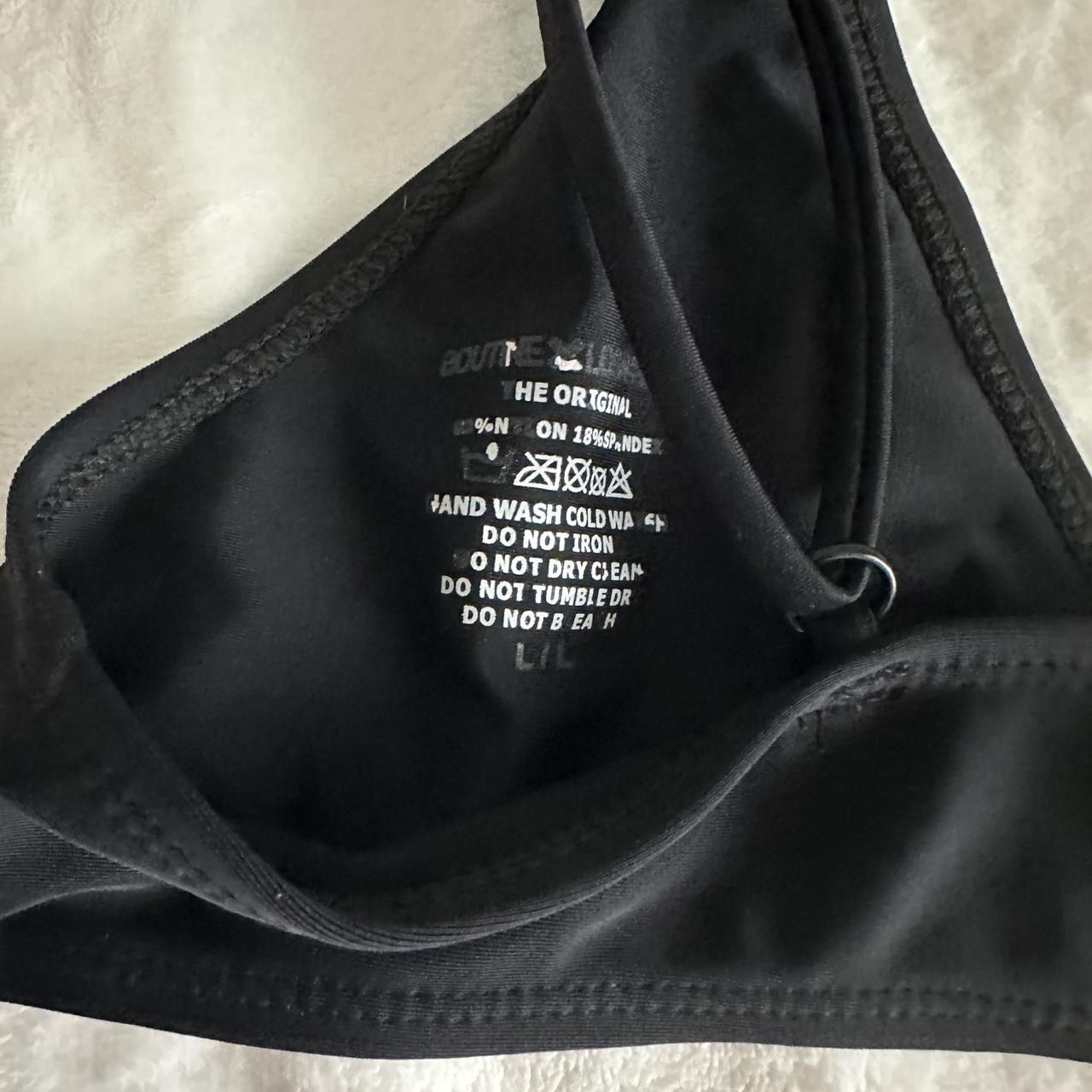 Boutine La basic black bikini top Size... - Depop