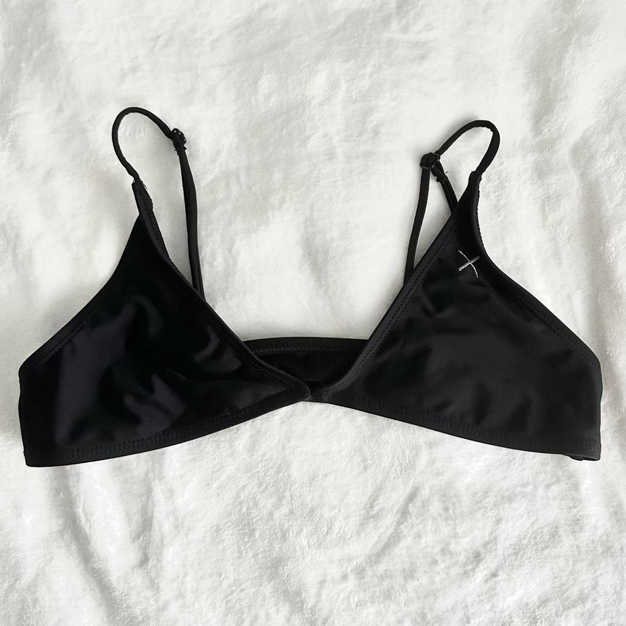 Boutine La basic black bikini top Size... - Depop