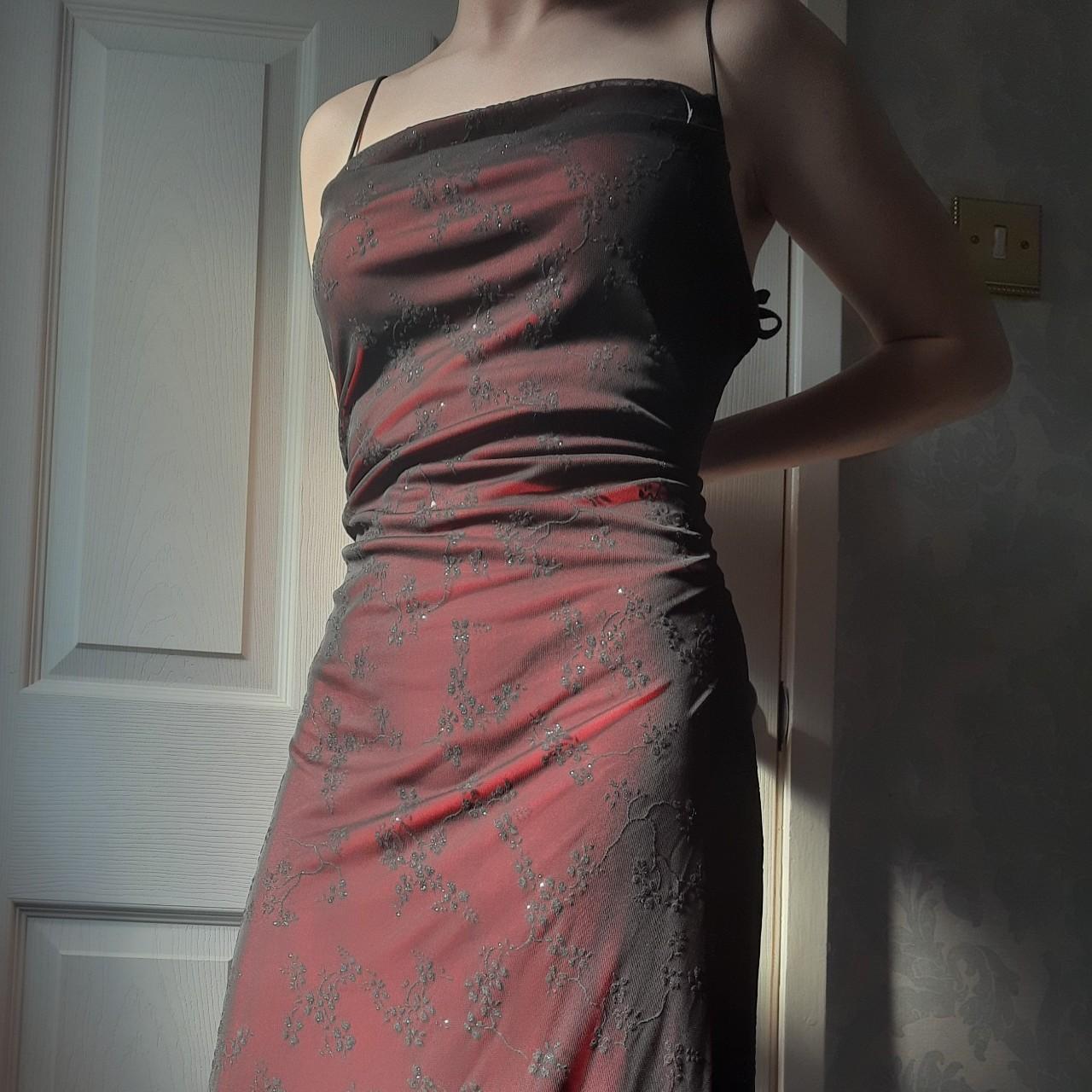 A beautiful 90s red vintage evening dress/evening... - Depop