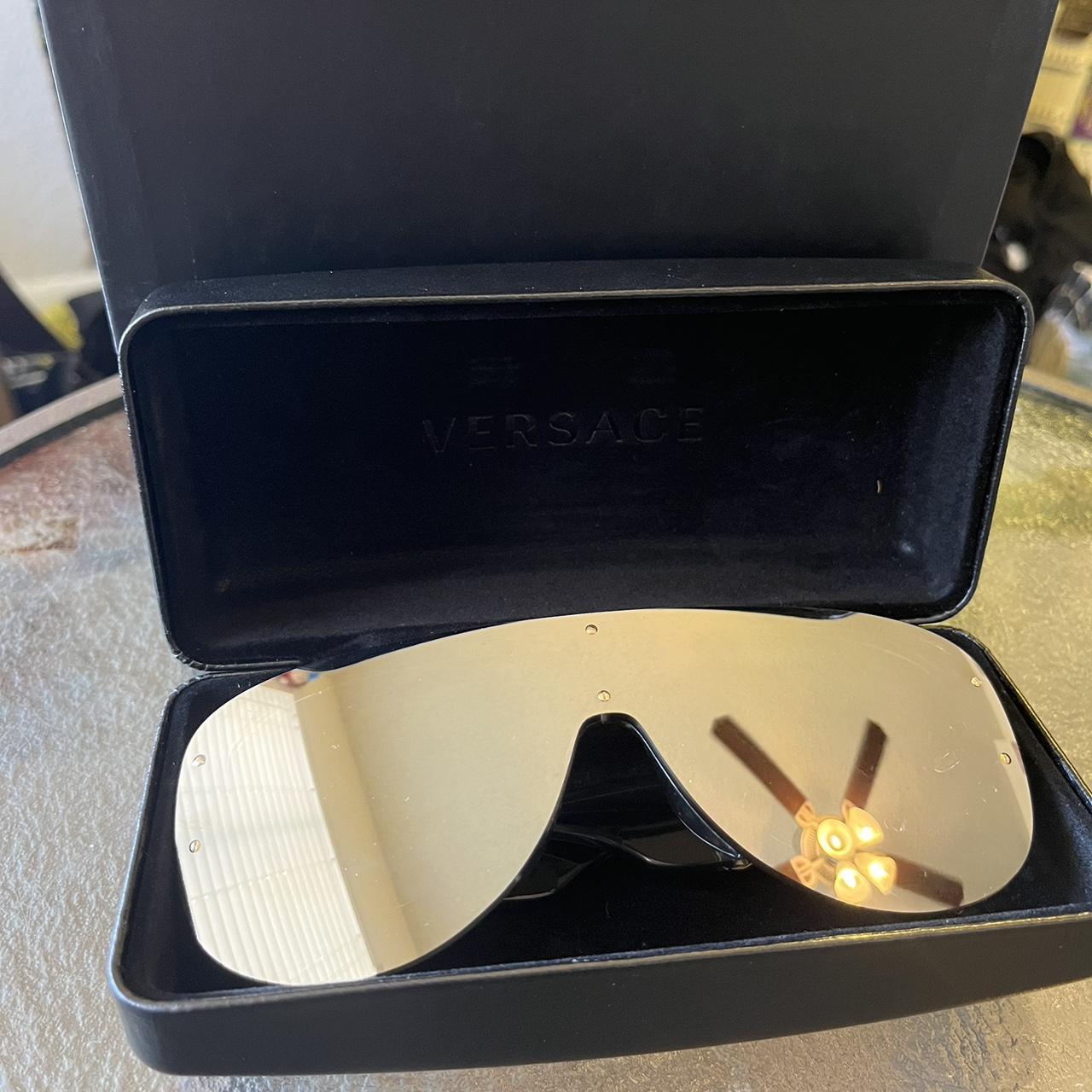 VERSACE full face transparent glasses with... - Depop