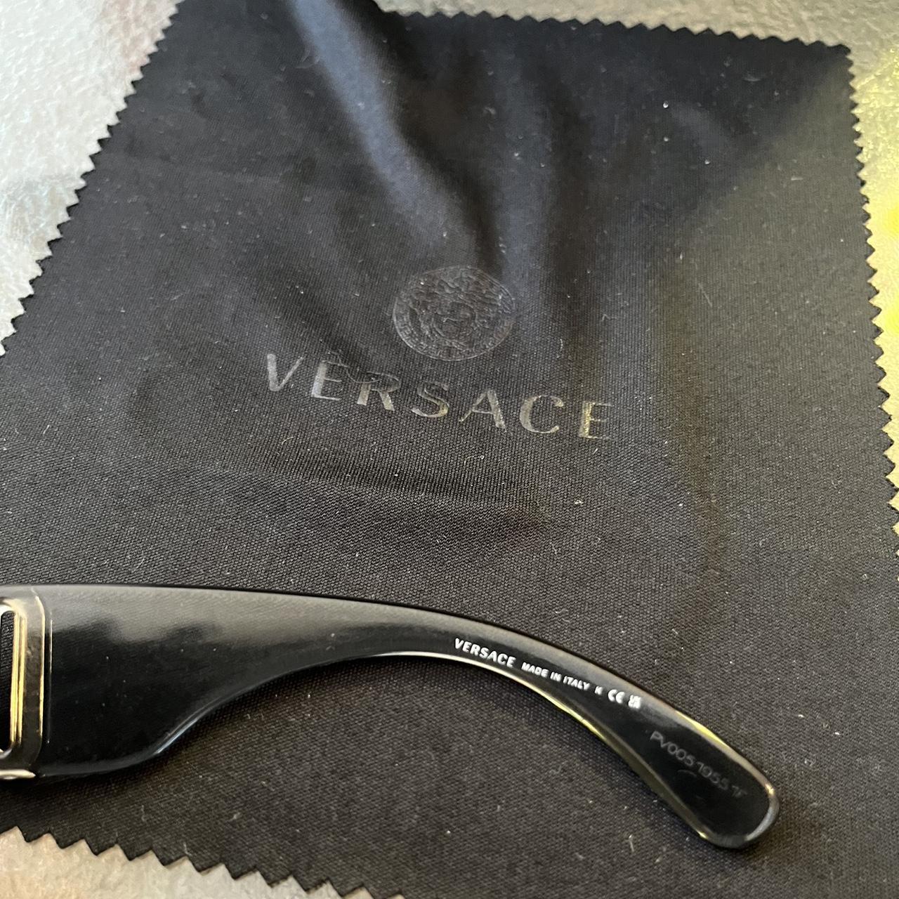 VERSACE full face transparent glasses with... - Depop