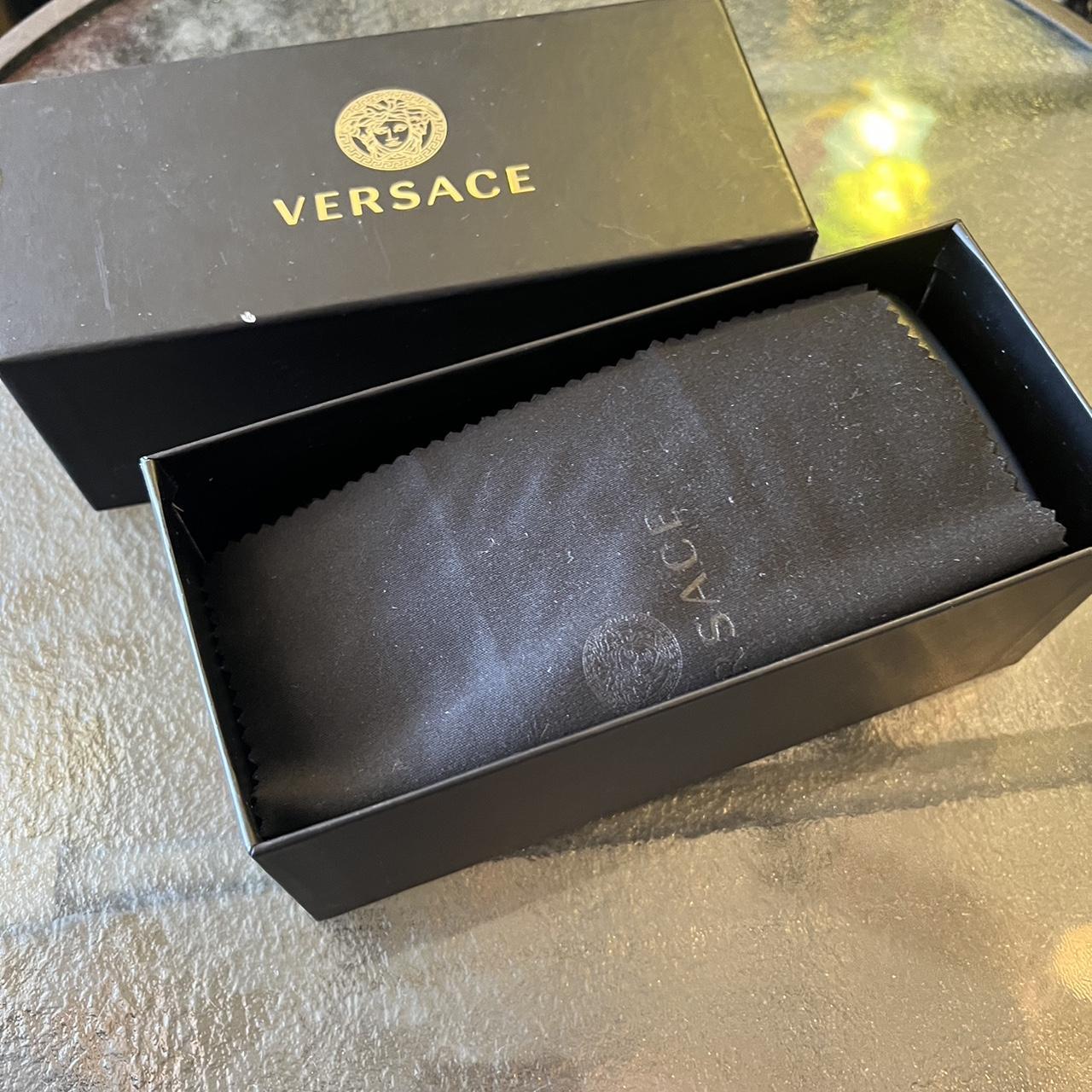 VERSACE full face transparent glasses with... - Depop