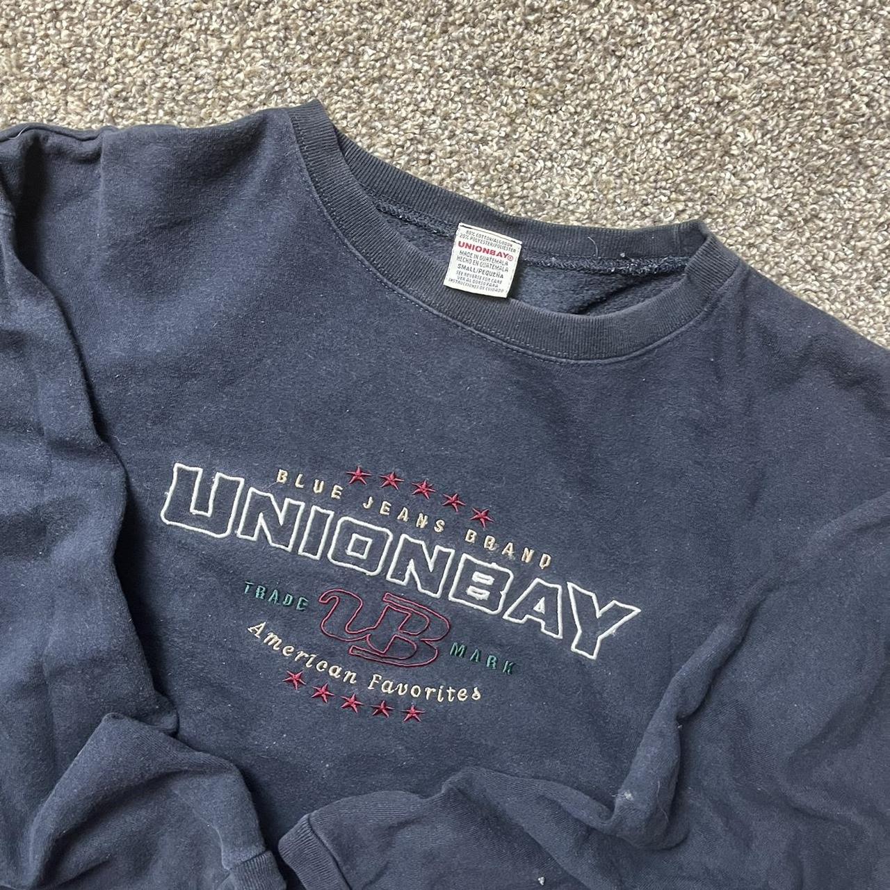 vintage 90s unionbay boxy & cropped crewneck... - Depop