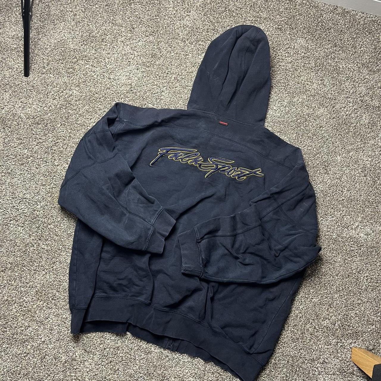 vintage 90s fubu sport script logo heavyweight... - Depop