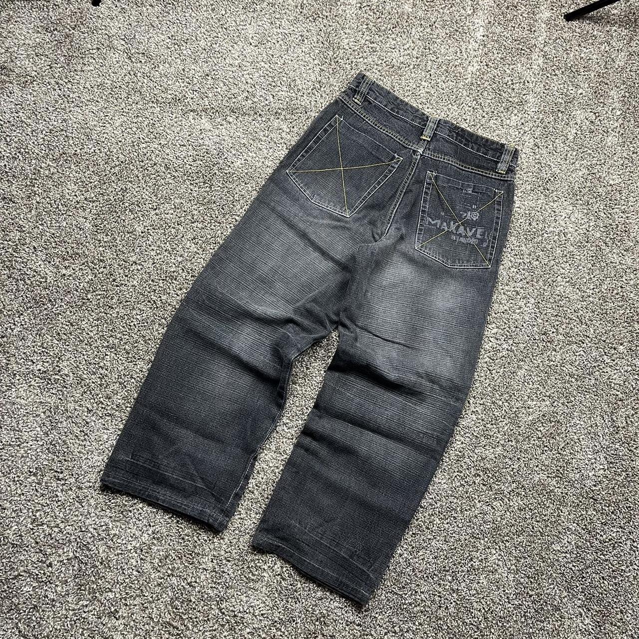 vintage y2k makeveli tupac baggy faded black jeans... - Depop
