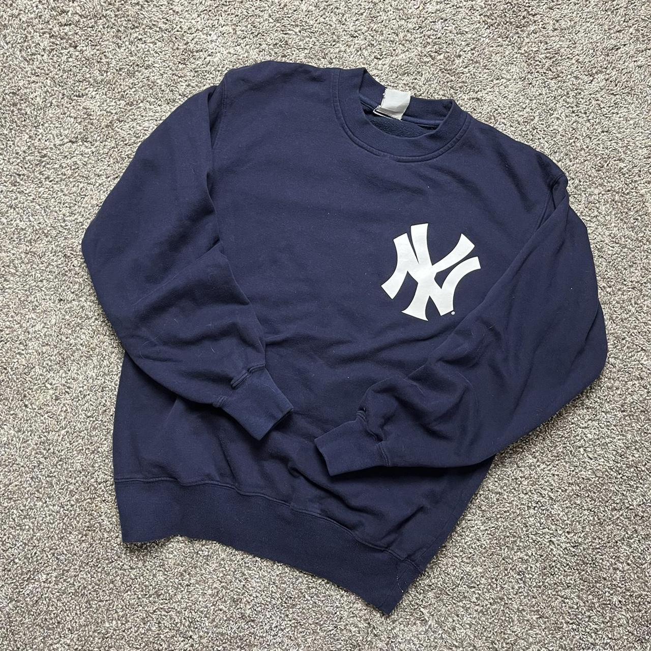 vintage 90s new york yankees crewneck sweatshirt... - Depop