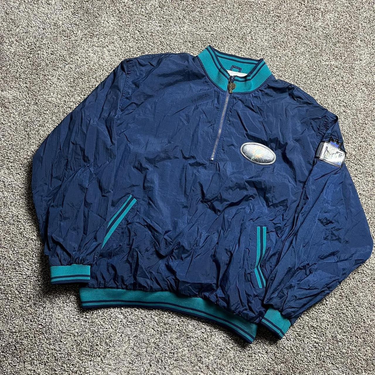 vintage 90s pro player miami dolphins windbreaker... | Depop