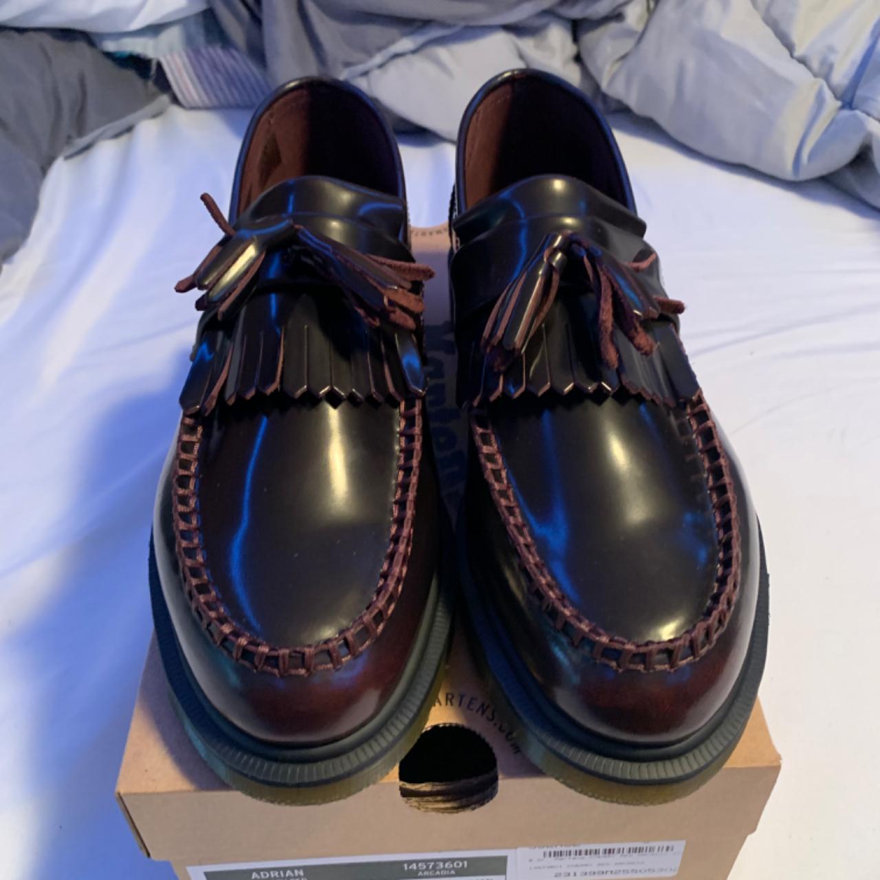 Brand new Dr marten cherry red Adrian loafers Never... - Depop