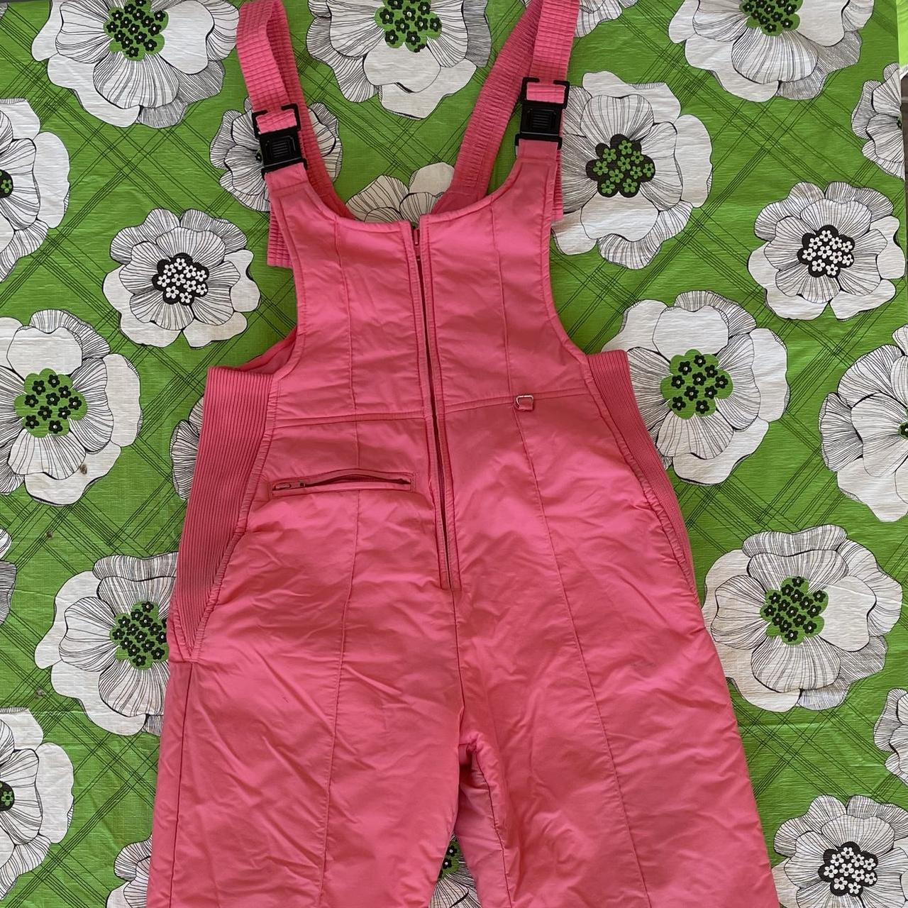 Vintage 90’s Gerry Neon Pink Ladies Bib Overall Snow... - Depop