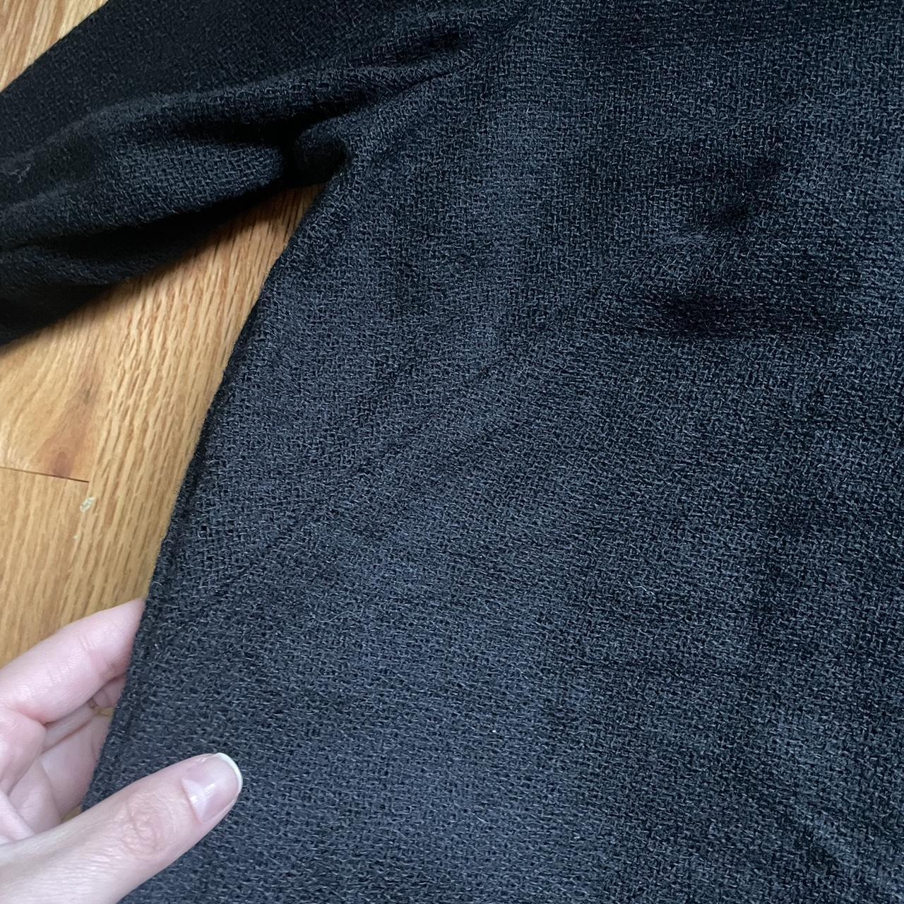 Vintage 1960s Black Sears Lace Trim Long Sleeve Top... - Depop