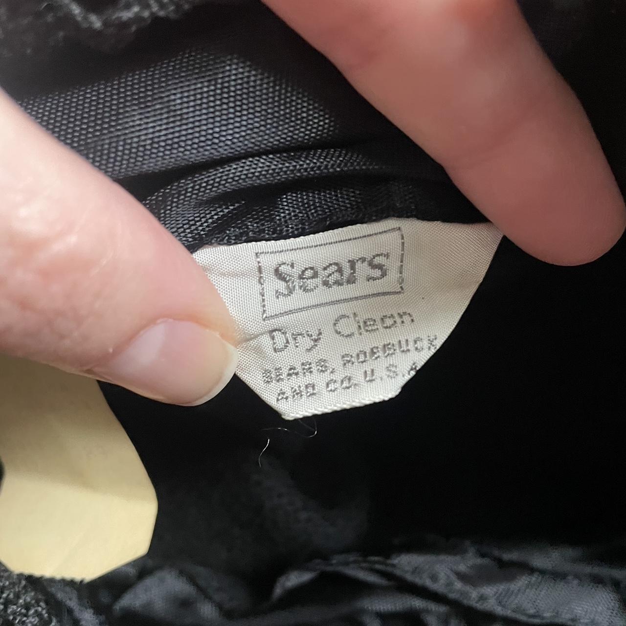 Vintage 1960s Black Sears Lace Trim Long Sleeve Top... - Depop