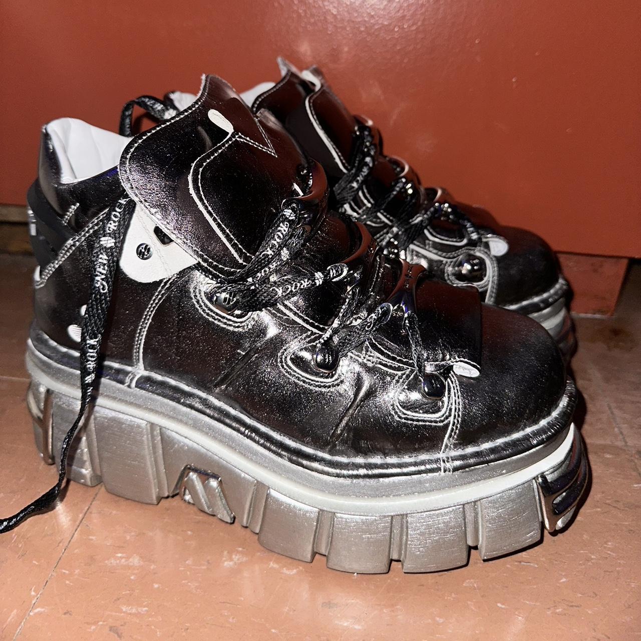 Metallic New rock shoes Brand new just didn’t fit... - Depop
