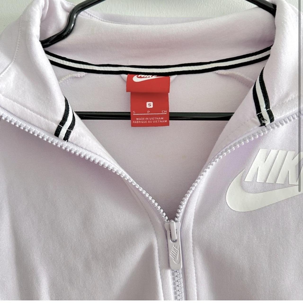 Nike cropped lilac zipper jacket - Depop
