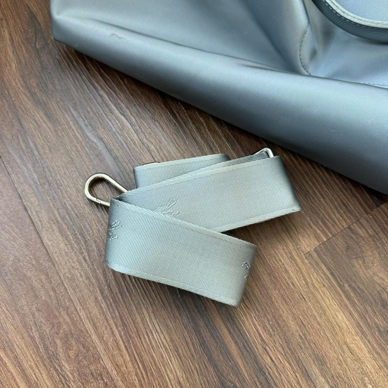 Long champ carry on bag in light blue with silver... - Depop
