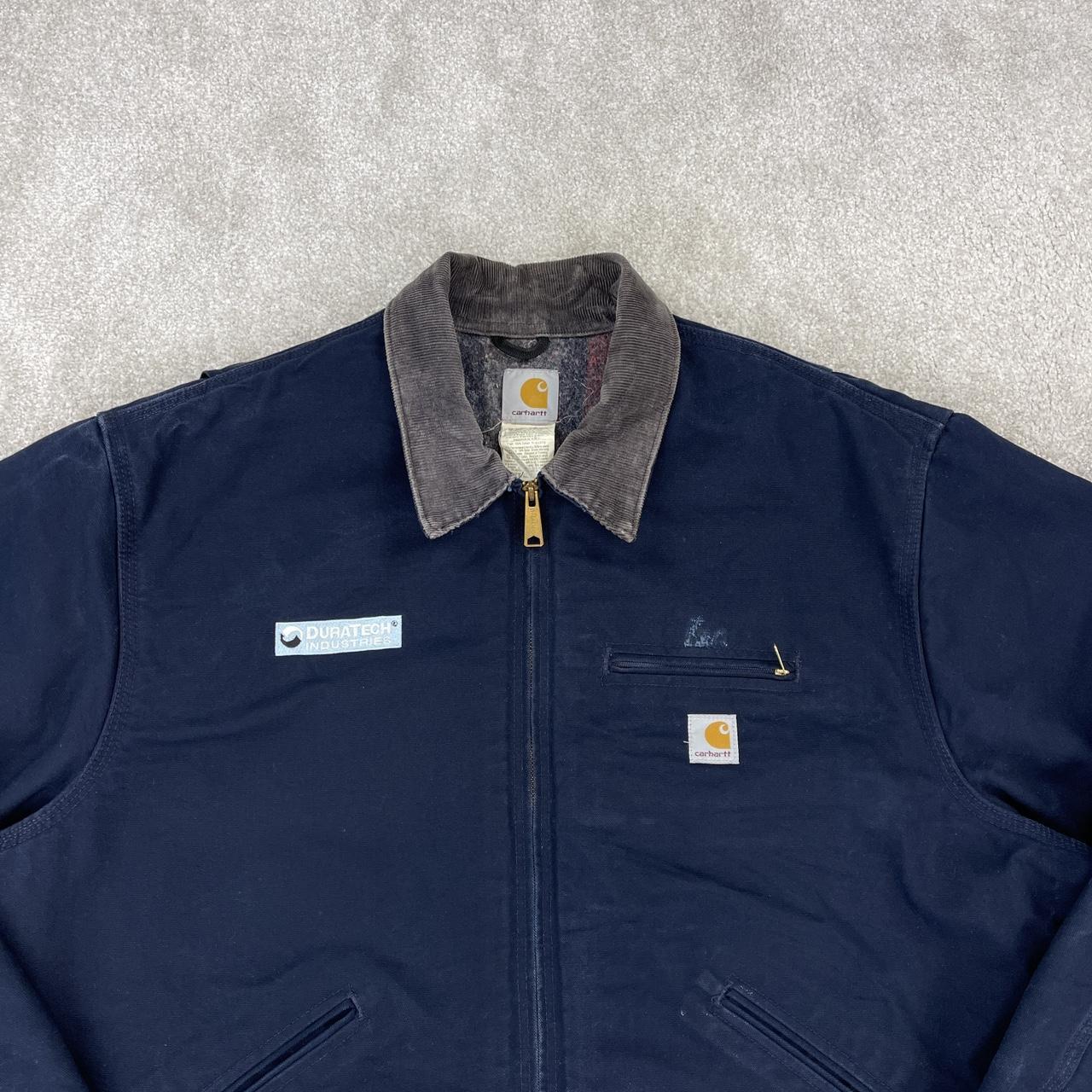 Carhartt Detroit jacket Navy with blanket... - Depop