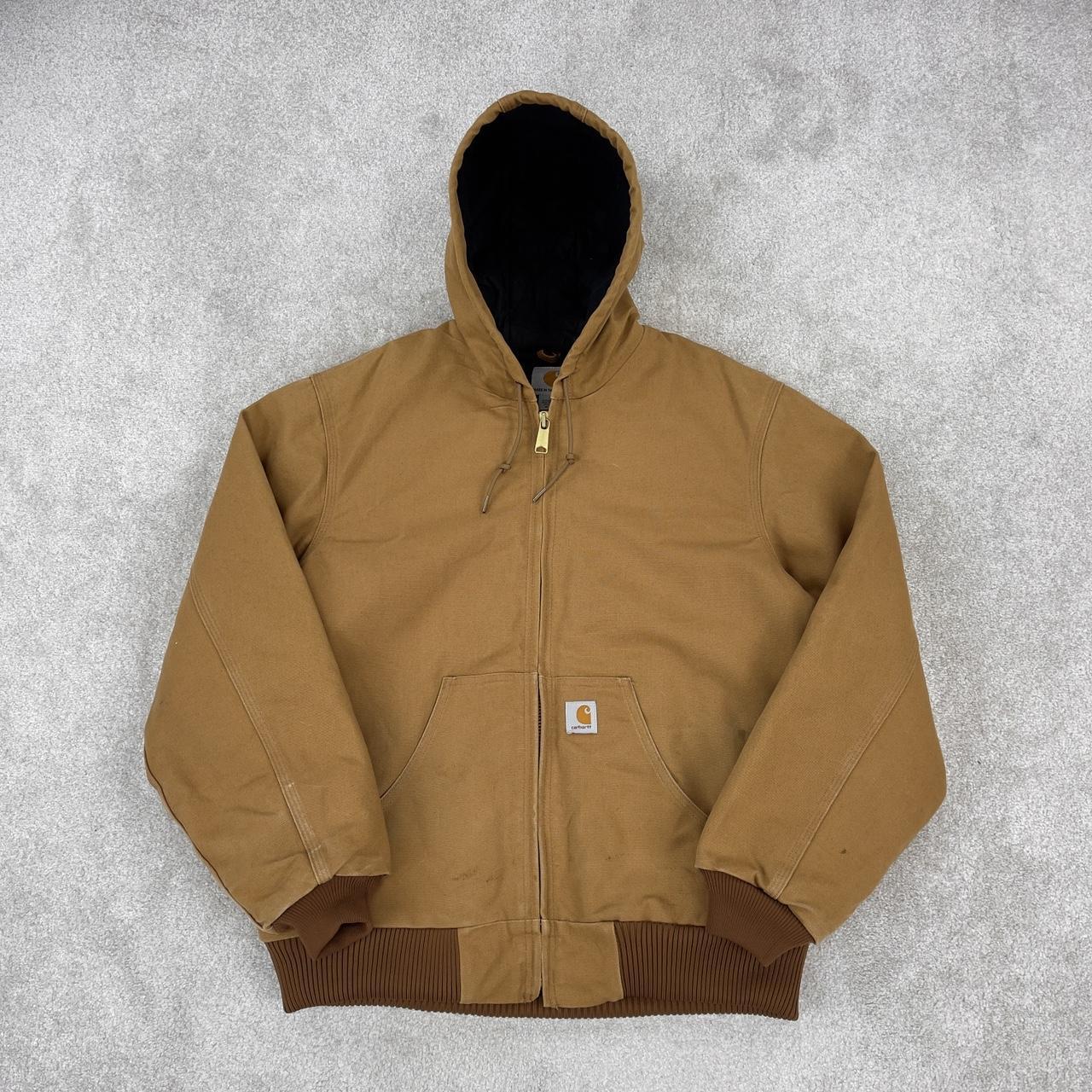 Carhartt active jacket Tan canvas workwear jacket... - Depop