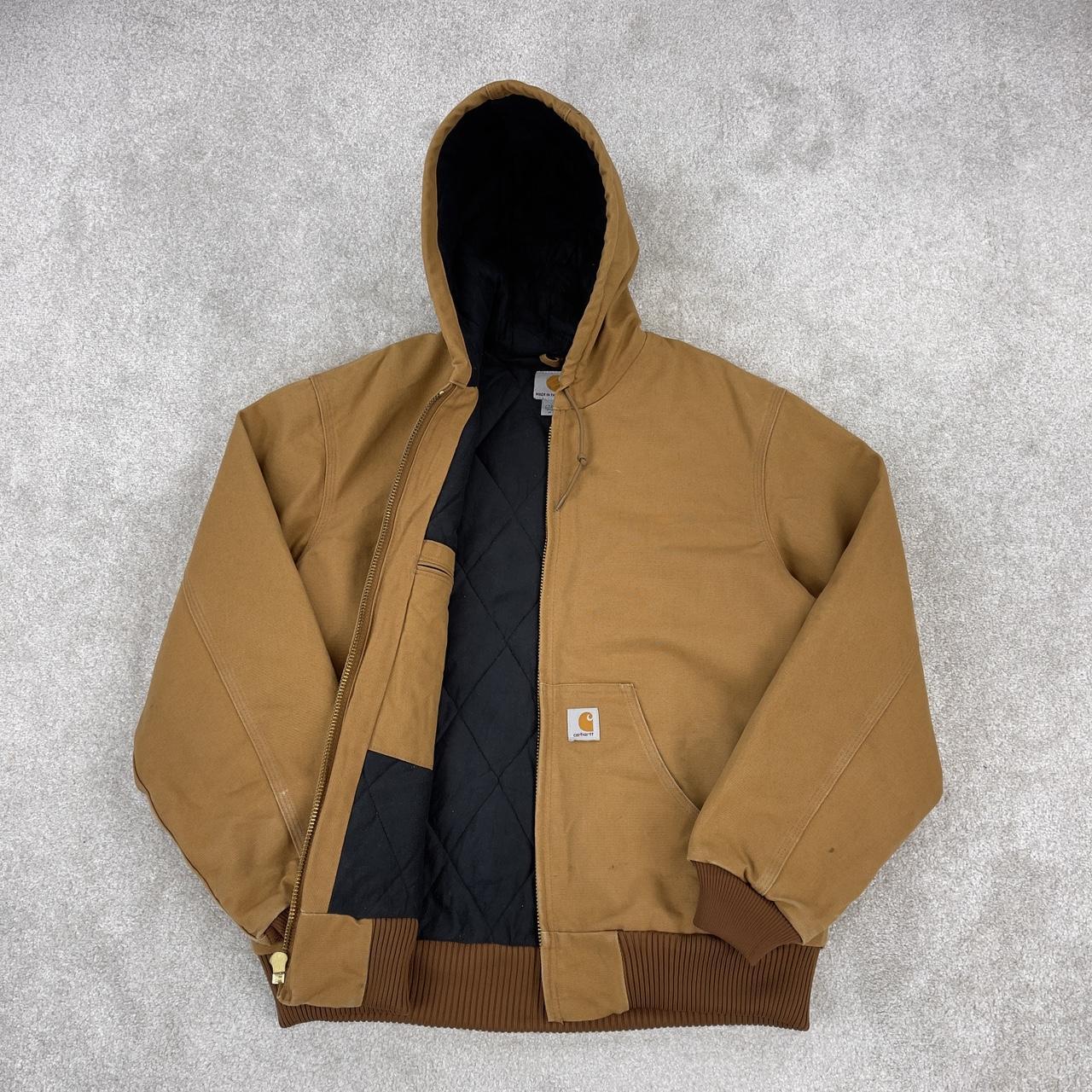 Carhartt active jacket Tan canvas workwear jacket... - Depop