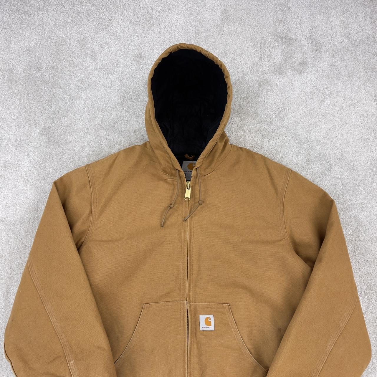 Carhartt active jacket Tan canvas workwear jacket... - Depop