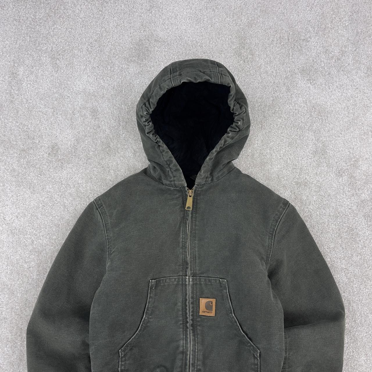 Carhartt active jacket Sandstone green hooded jacket... - Depop