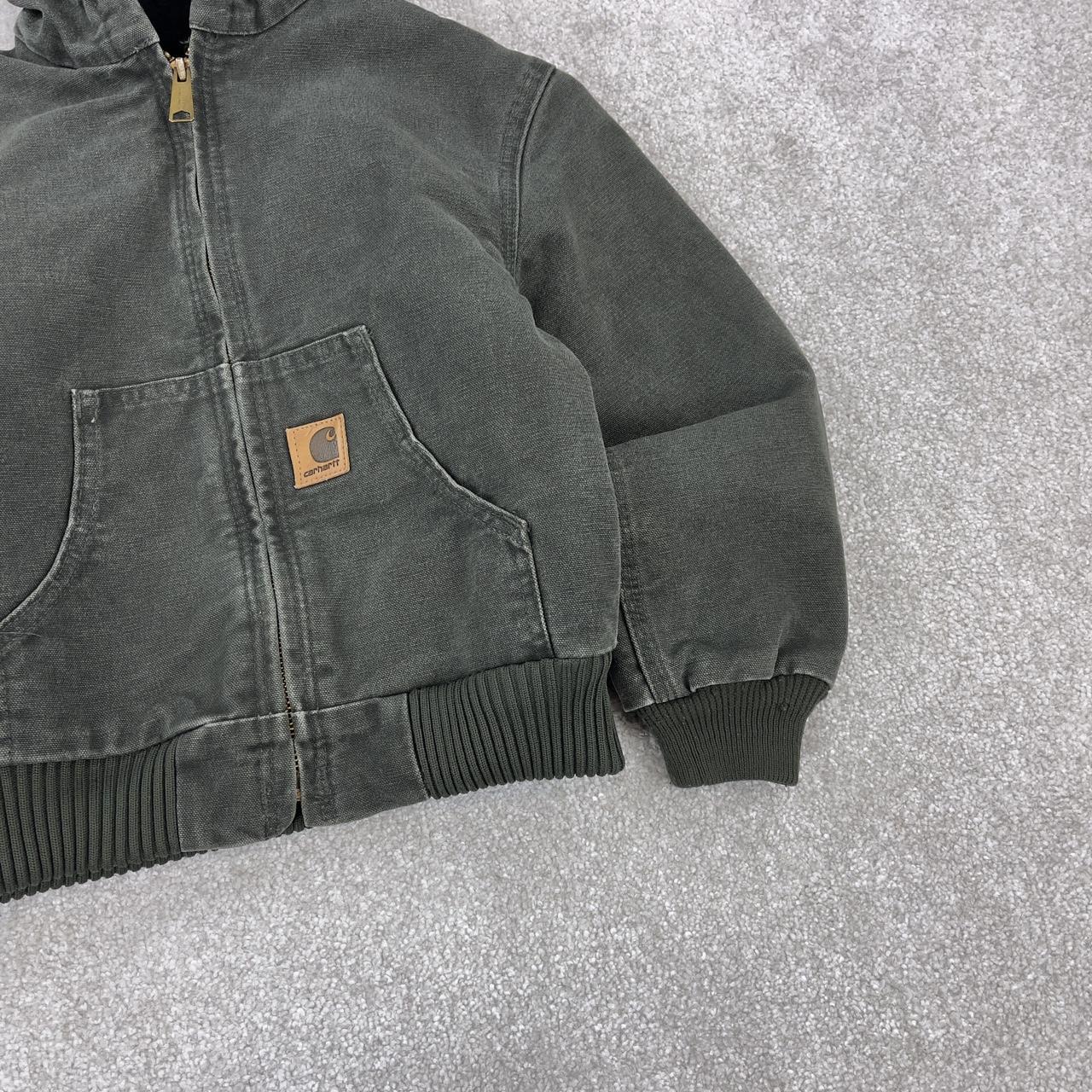 Carhartt active jacket Sandstone green hooded jacket... - Depop