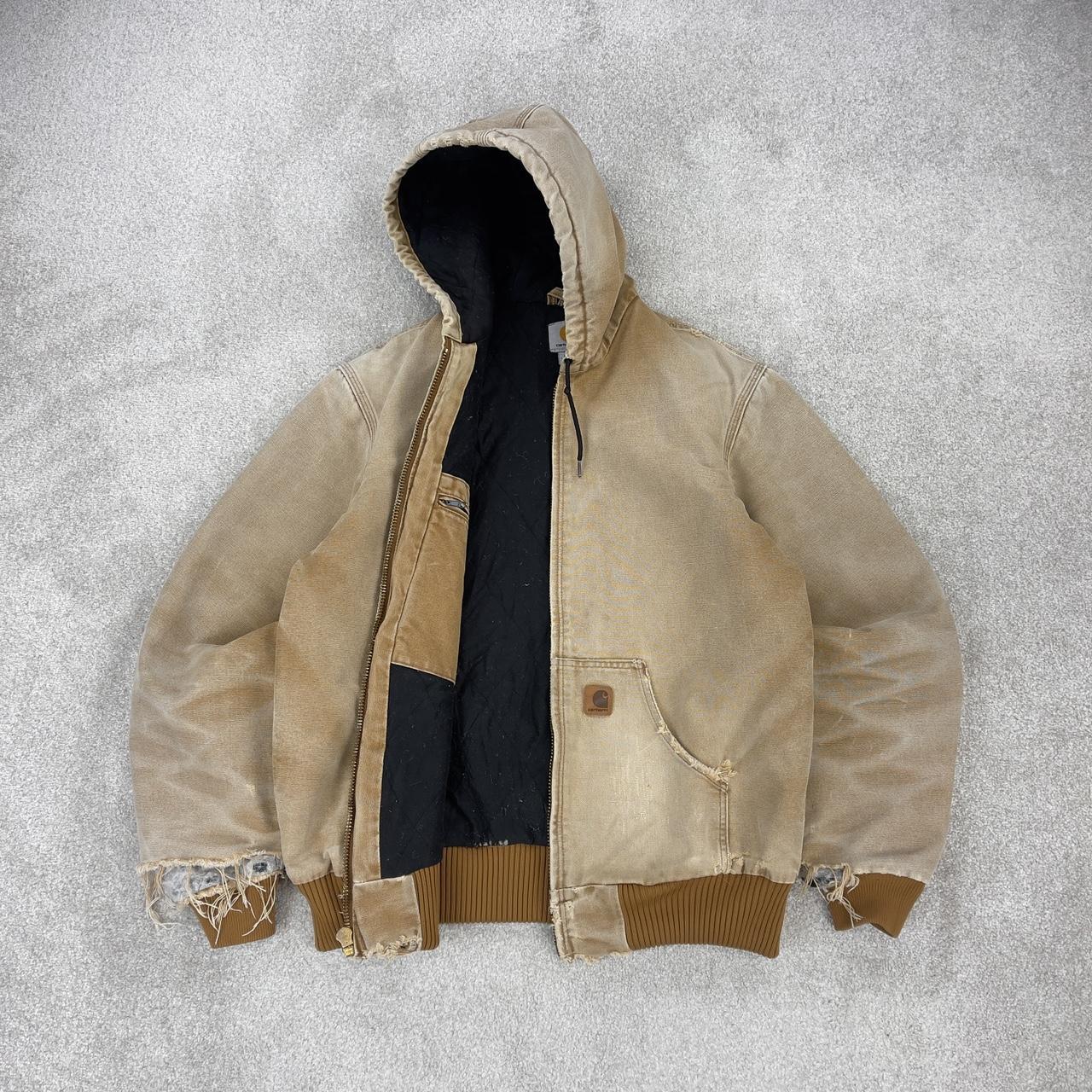 Carhartt active jacket Sand / tan canvas workwear... - Depop