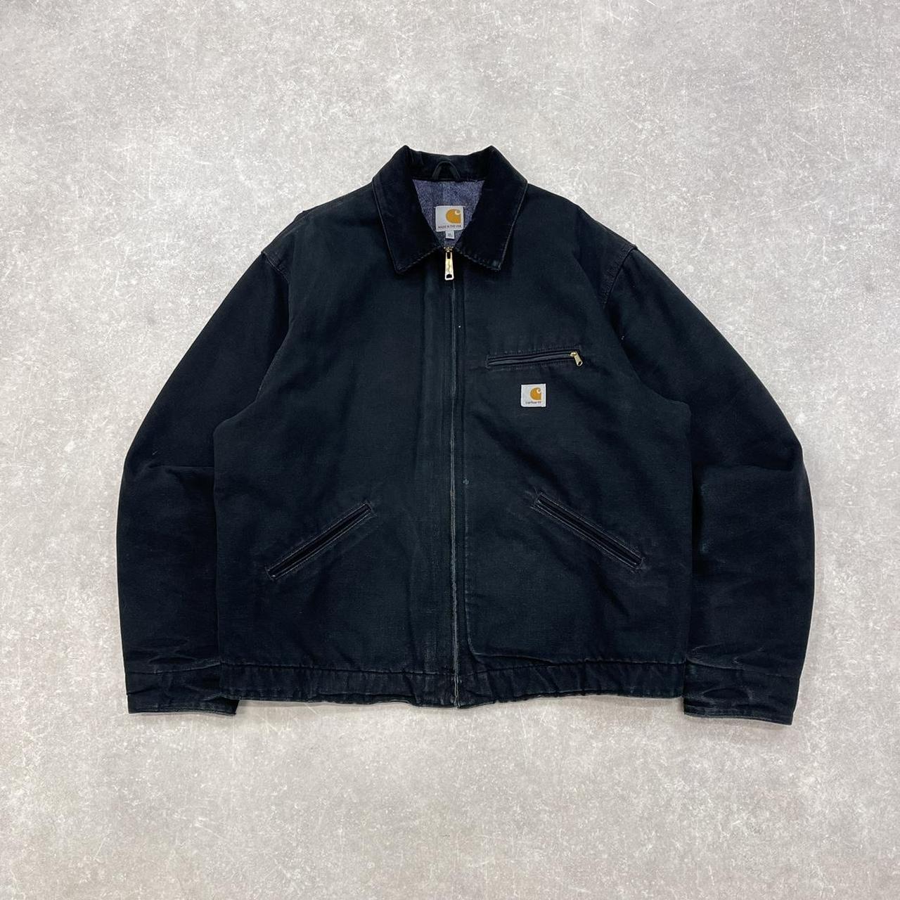 Carhartt Detroit jacket Black boxy fit workwear... - Depop