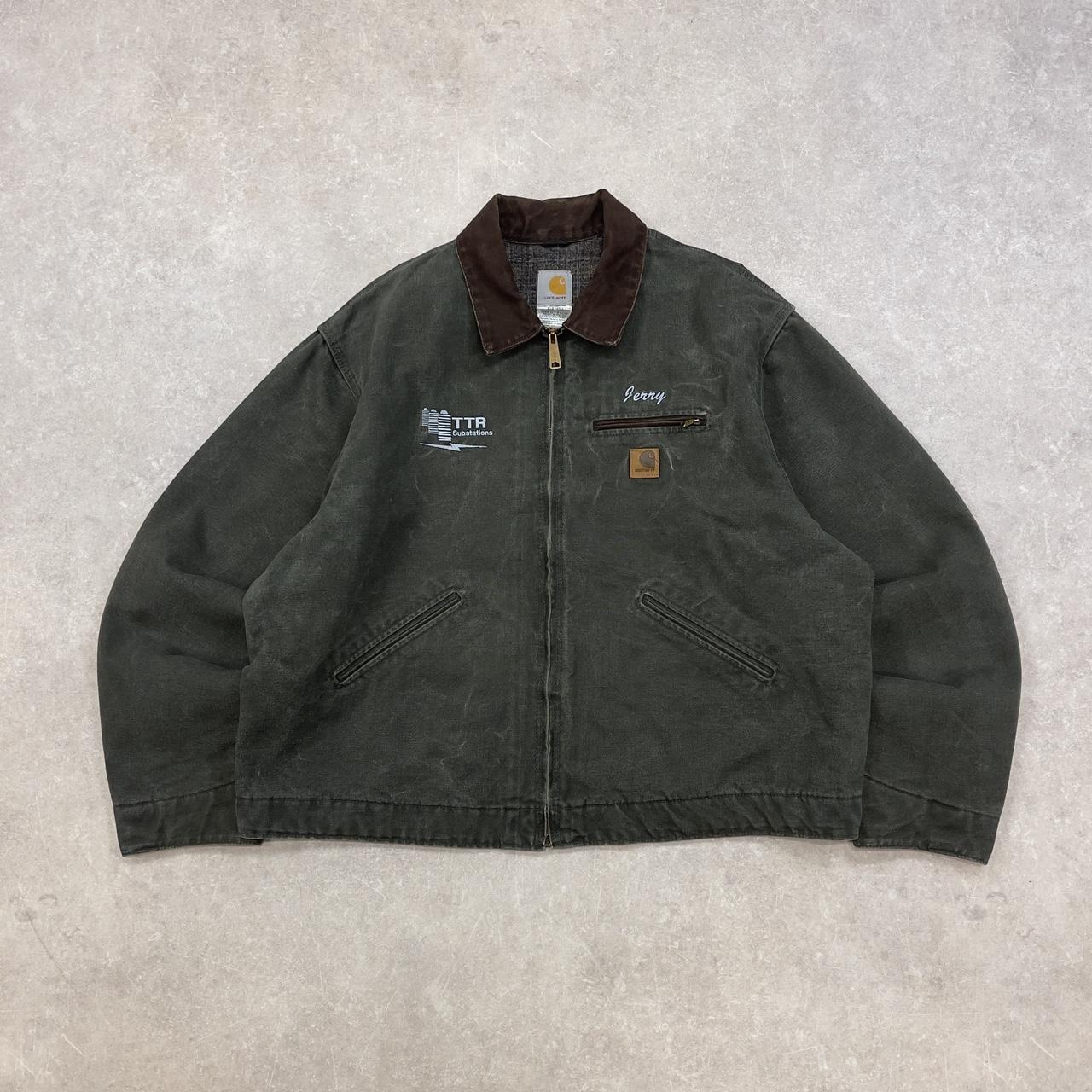 Green Carhartt Detroit jacket XXL Green boxy... | Depop